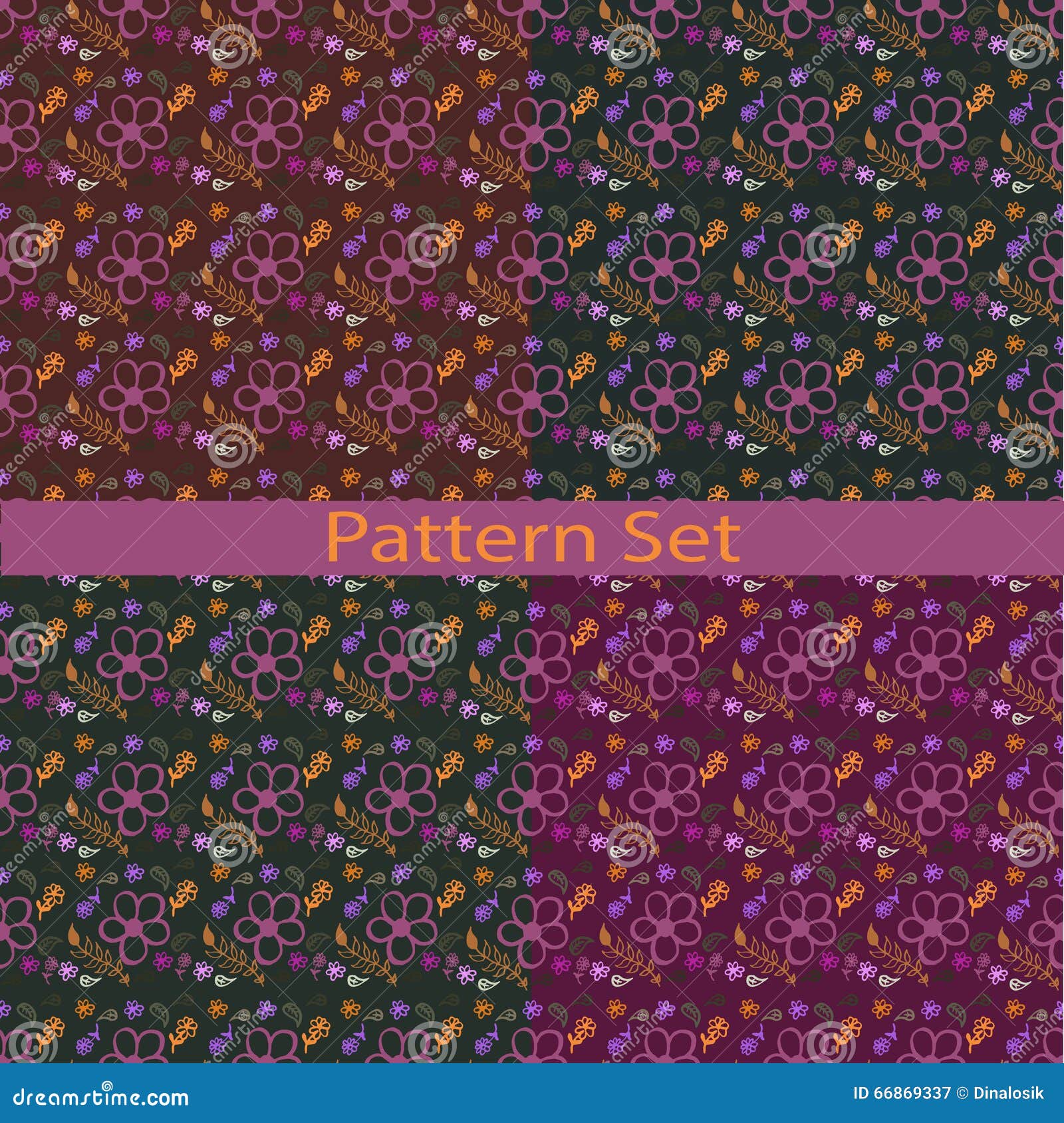 Set of Patterns with Colors Ooo Ooo Stock Illustration - Illustration ...