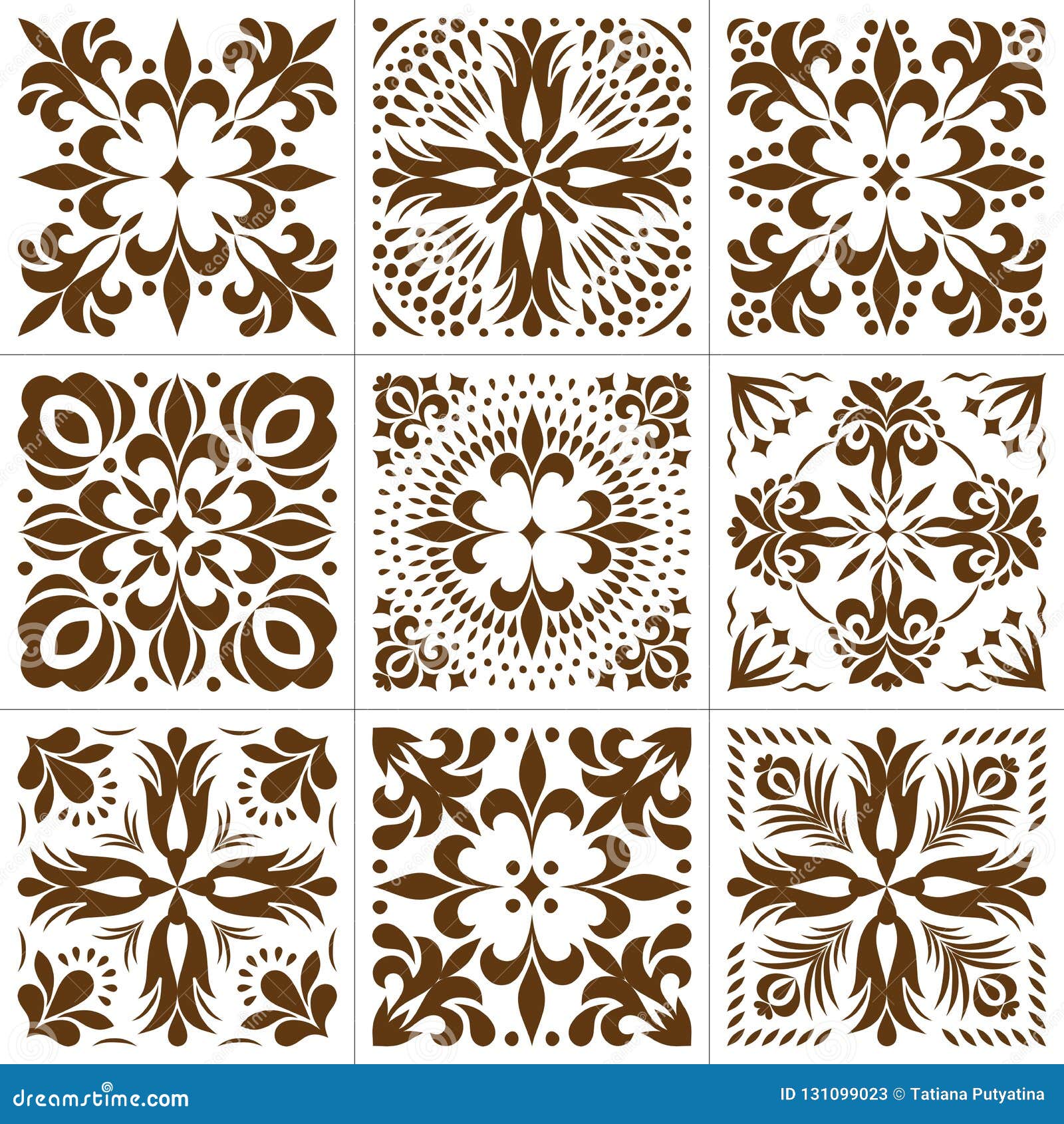 A Set of Patterns Cross in a Square Stock Illustration - Illustration ...