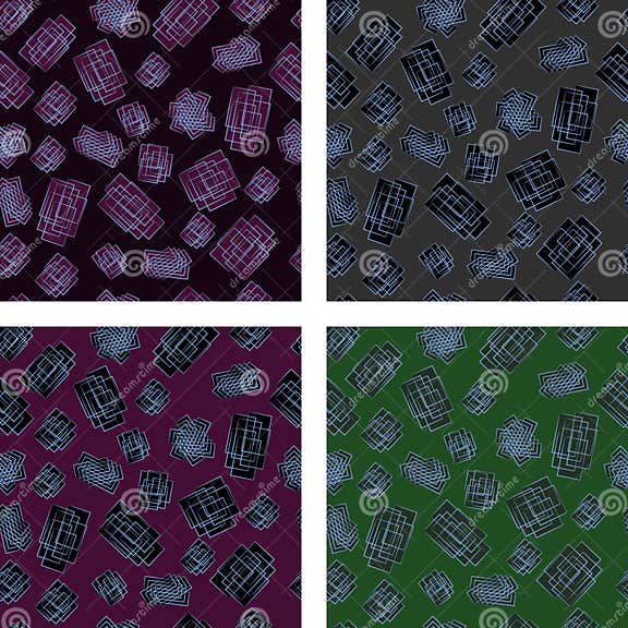 Set patterns of figures stock vector. Illustration of gray - 43070299