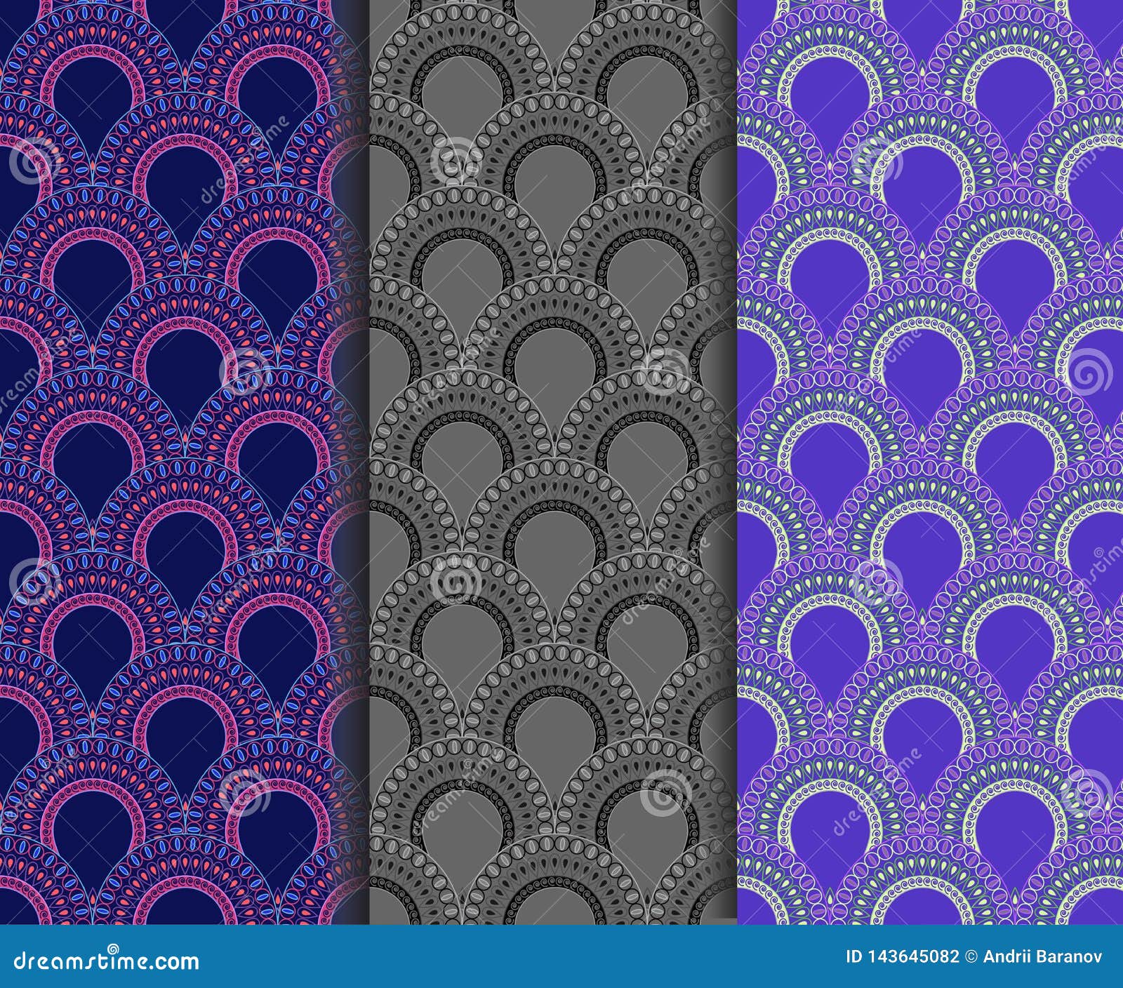 A Set of Patterns in the Form of Scales Stock Photo - Image of elegant ...