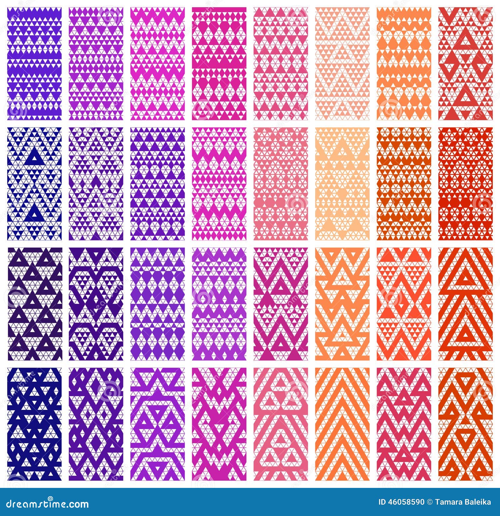 Set of 24 patterns. stock vector. Illustration of lace - 46058590