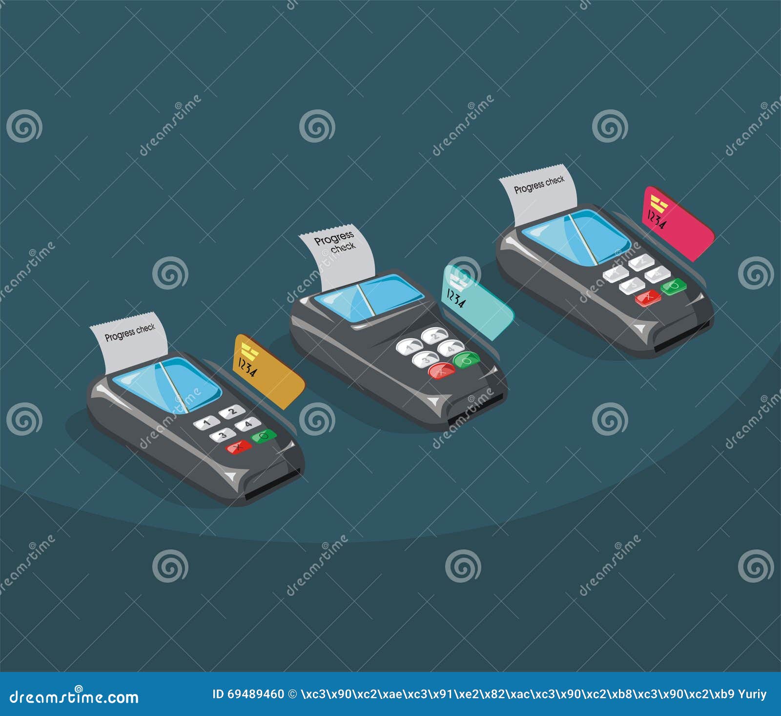 Set of Payment Types POS Terminal Stock Vector - Illustration of ...