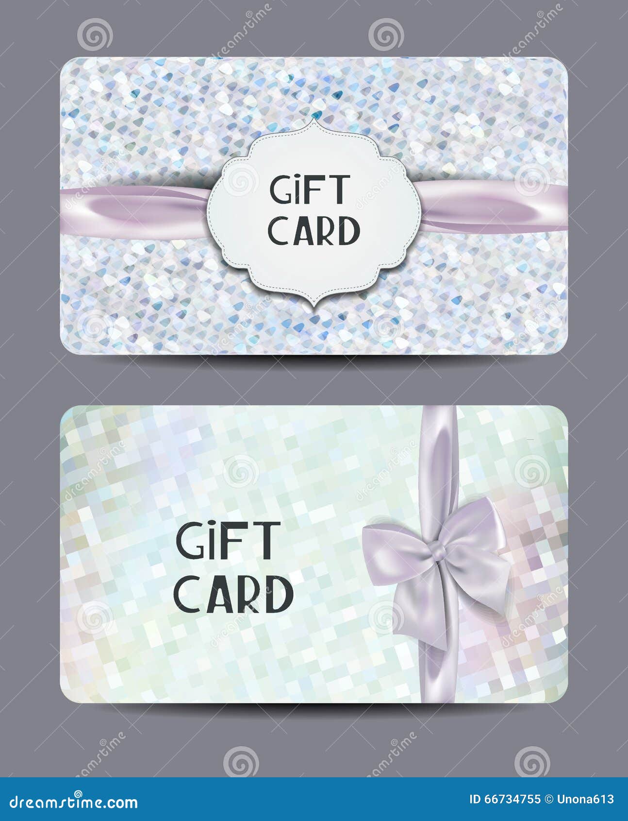 Set of Pearl Gift Certificates with Floral Design Elements and Silk ...