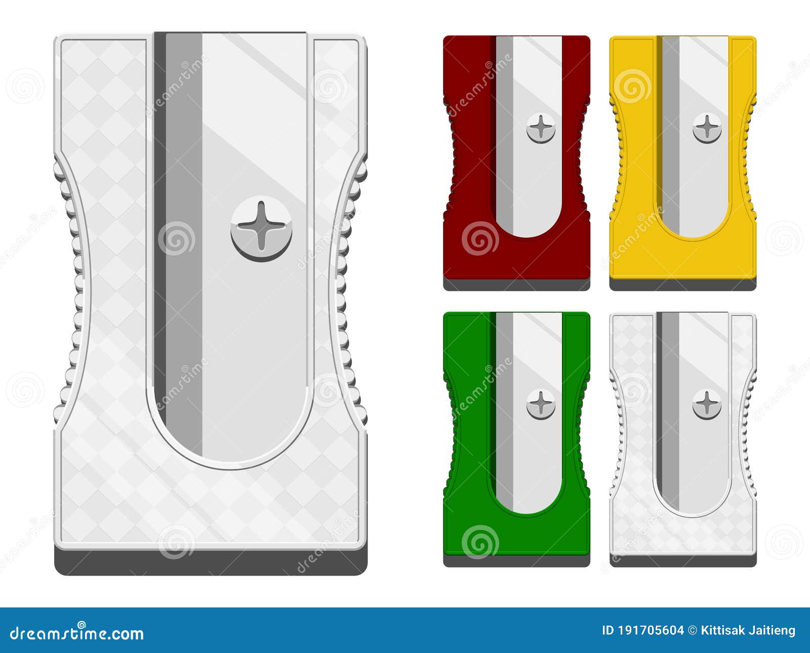 Set of Pencil Sharpener on Transparent Background Stock Vector ...