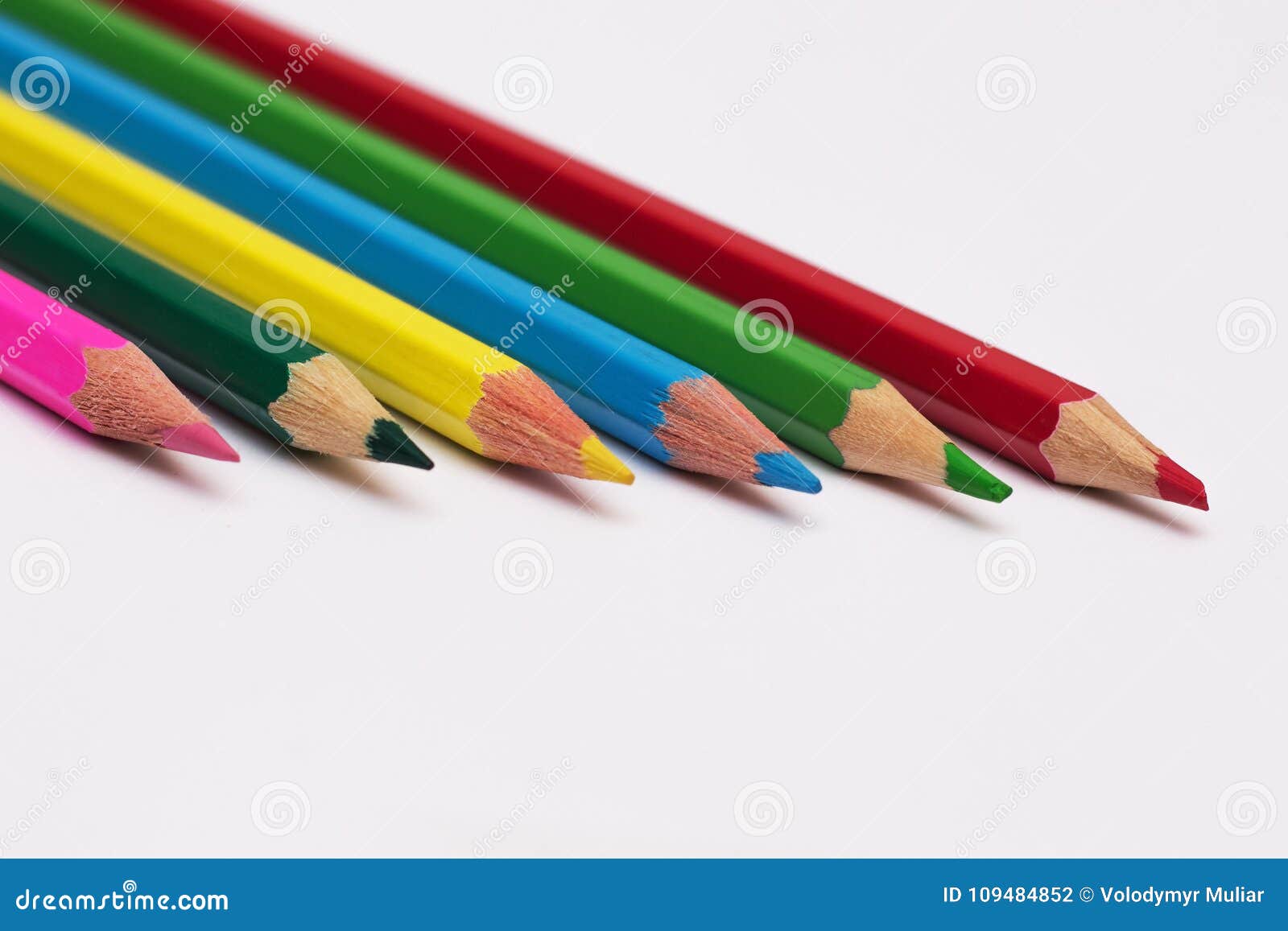Set of Pencils of Different Colors for the Drawing Lesson_ Stock Photo ...