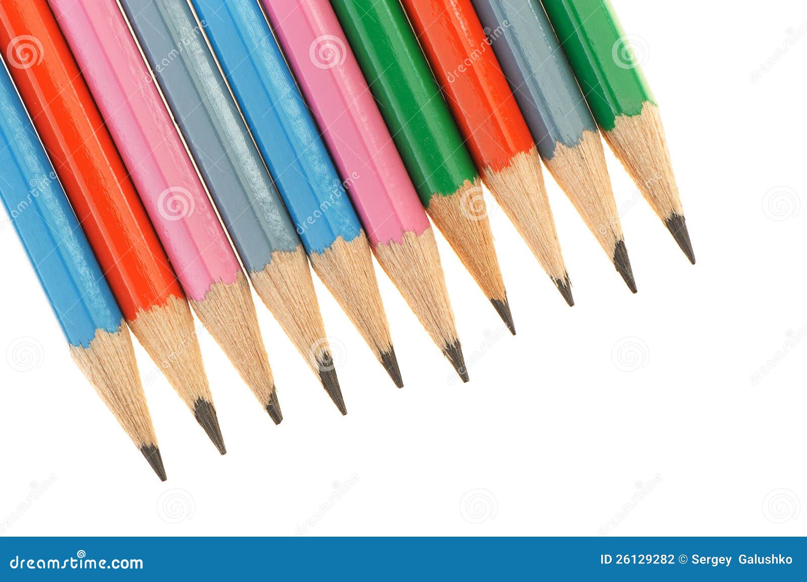 Set of Pencils Different in Colour Stock Photo - Image of school ...
