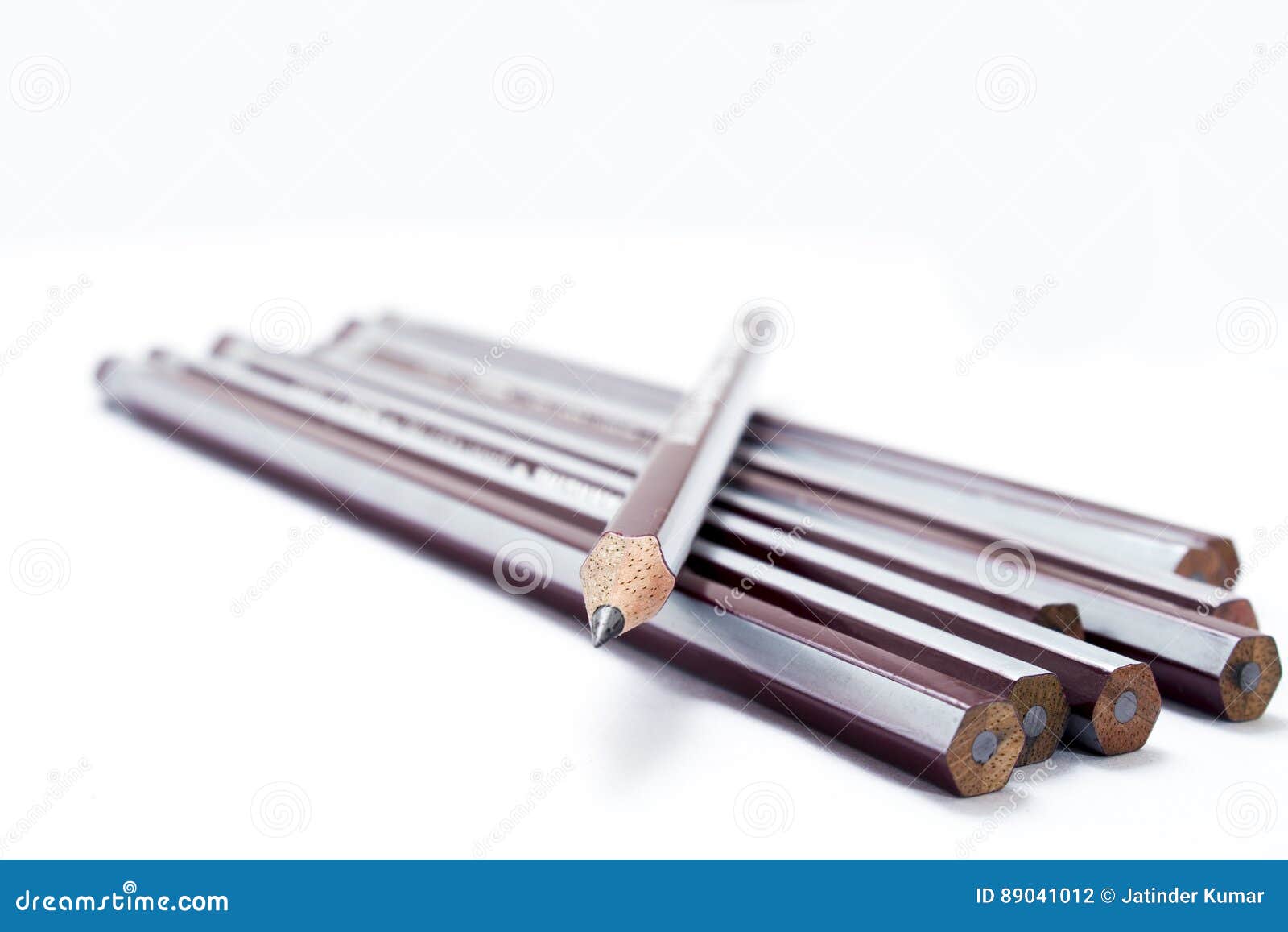 Set of Pencils with One Sharpened Pencil Stock Photo - Image of ...