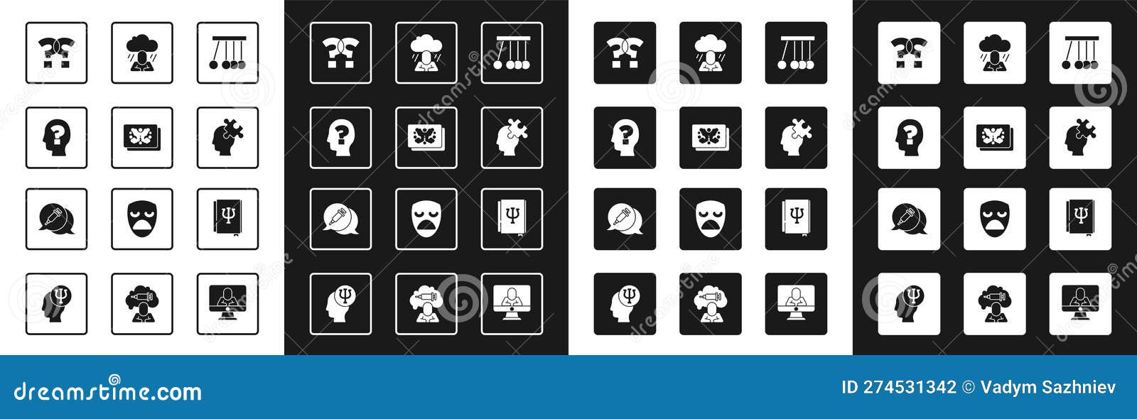 Set Pendulum, Rorschach Test, Head with Question Mark, Question ...