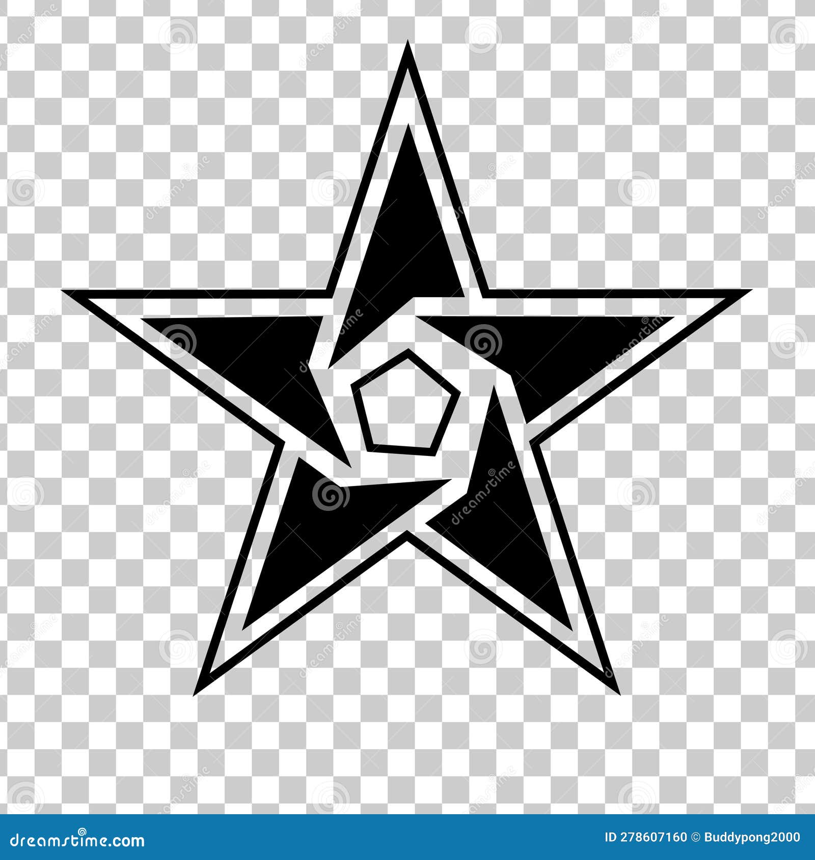 Pentacle Transparent, Pentagonal Star, Vector Sign Of Magic, Esoteric ...