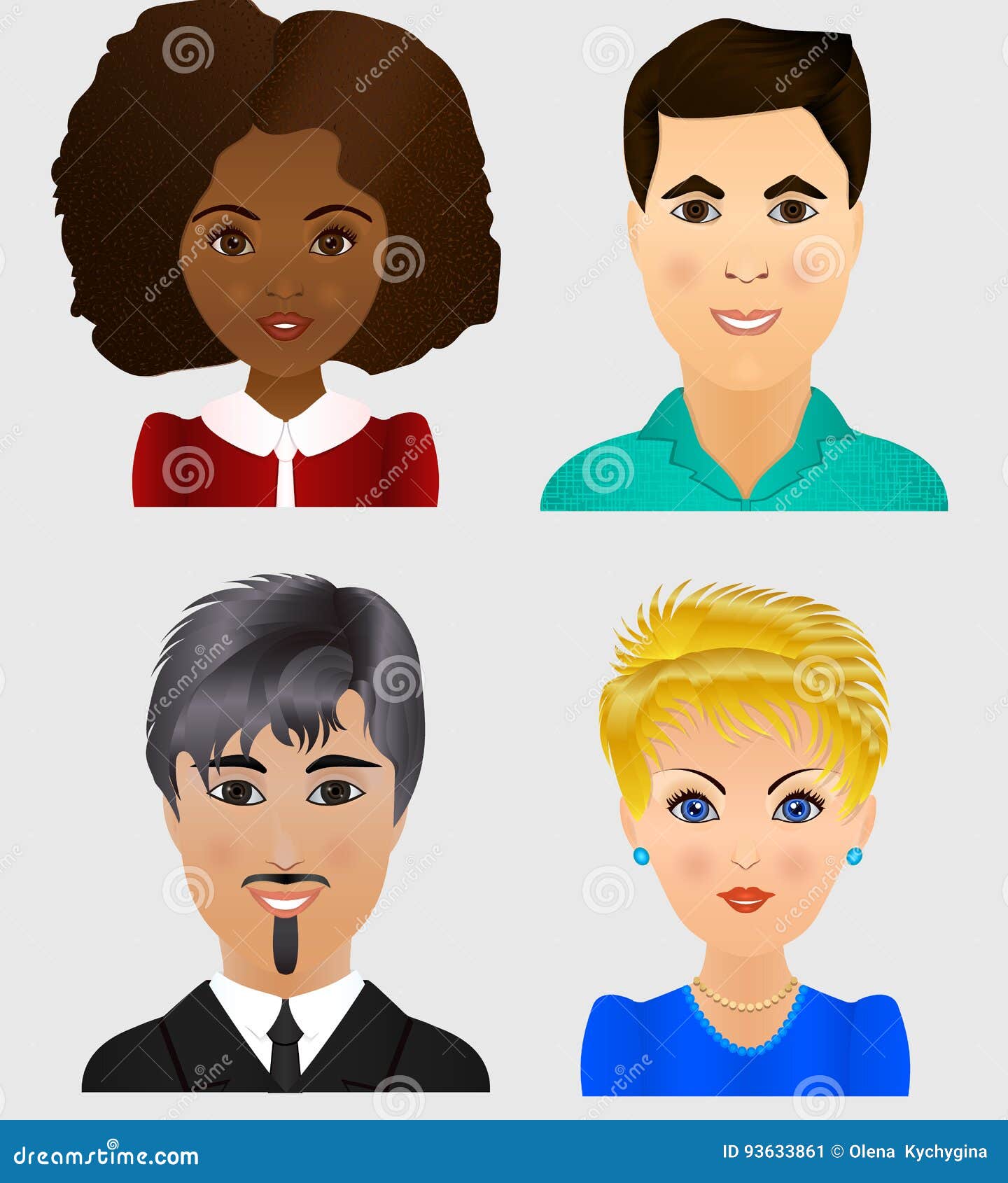 Set People Avatars. People Faces. Royalty-Free Stock Photo ...