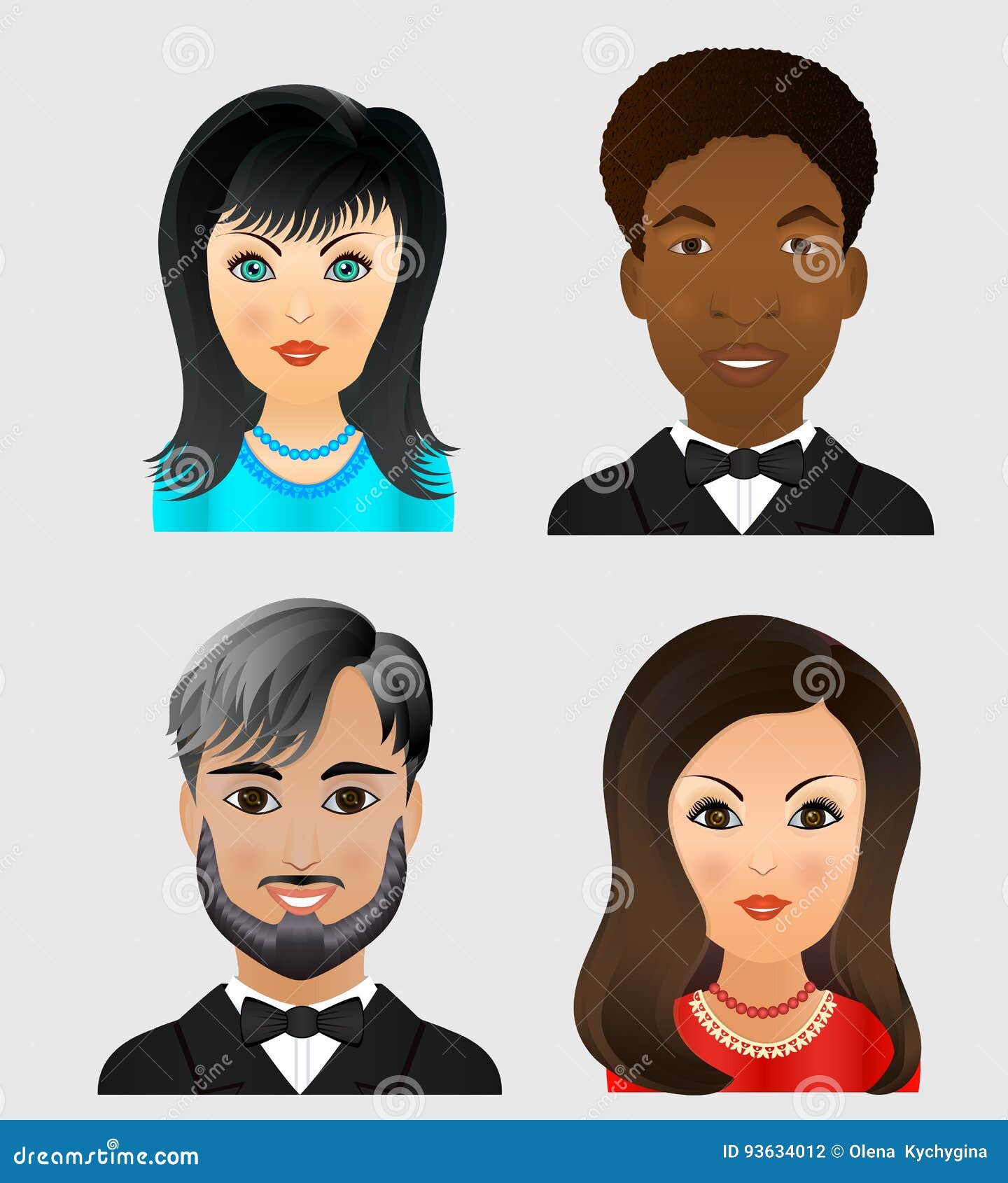 Set People Avatars. People Faces. Royalty-Free Stock Image ...