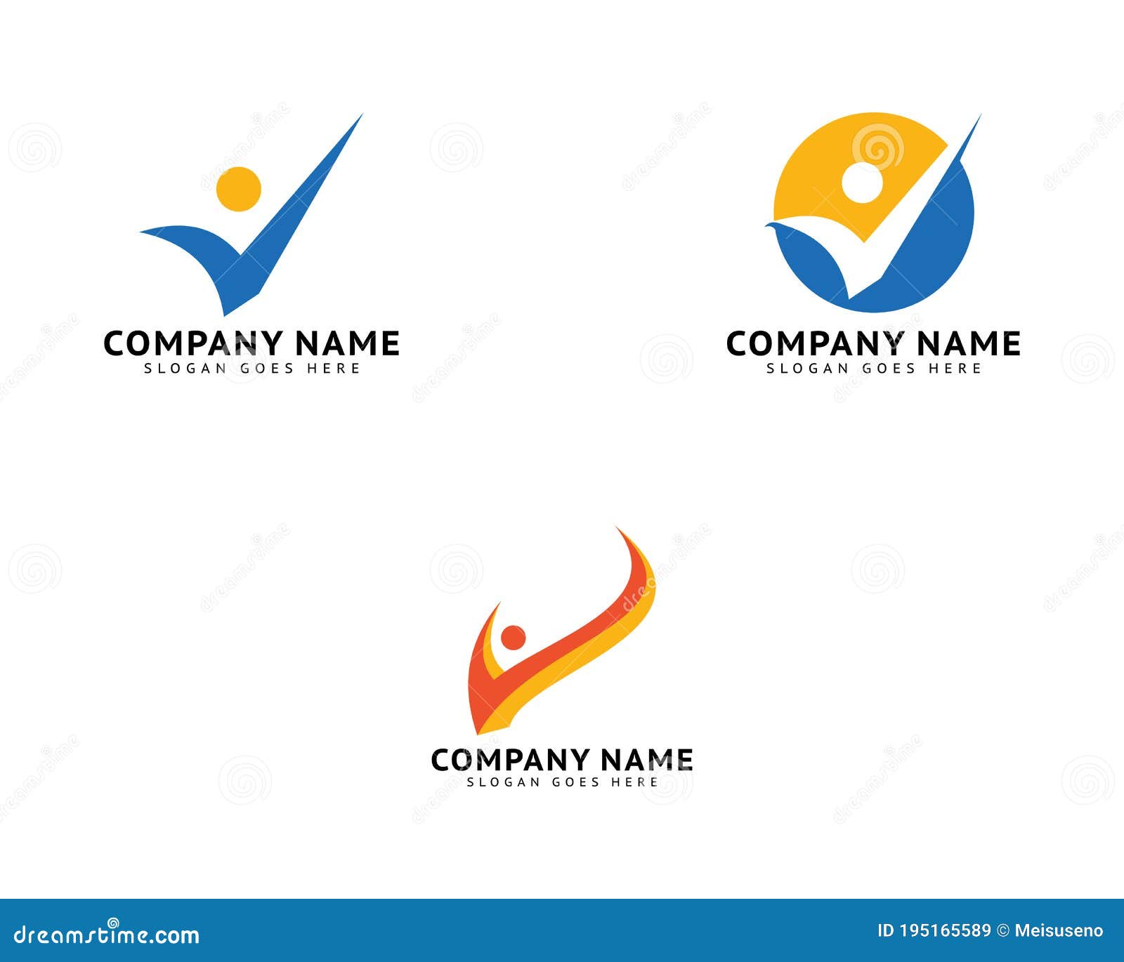 Set of People Check Logo Design Vector Template Stock Vector ...