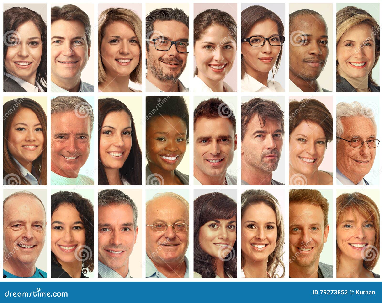 Set of people faces. stock photo. Image of group, expressions - 79273852