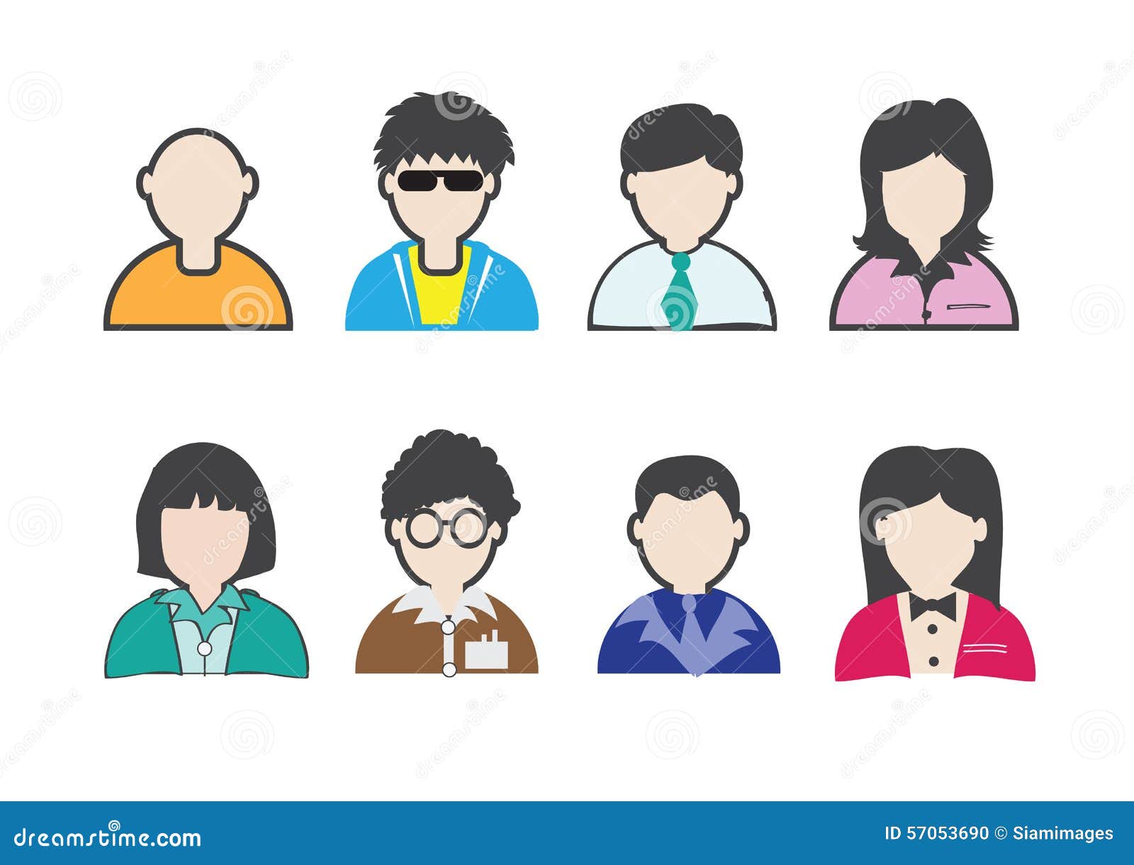 Set of people icons stock illustration. Illustration of manager - 57053690