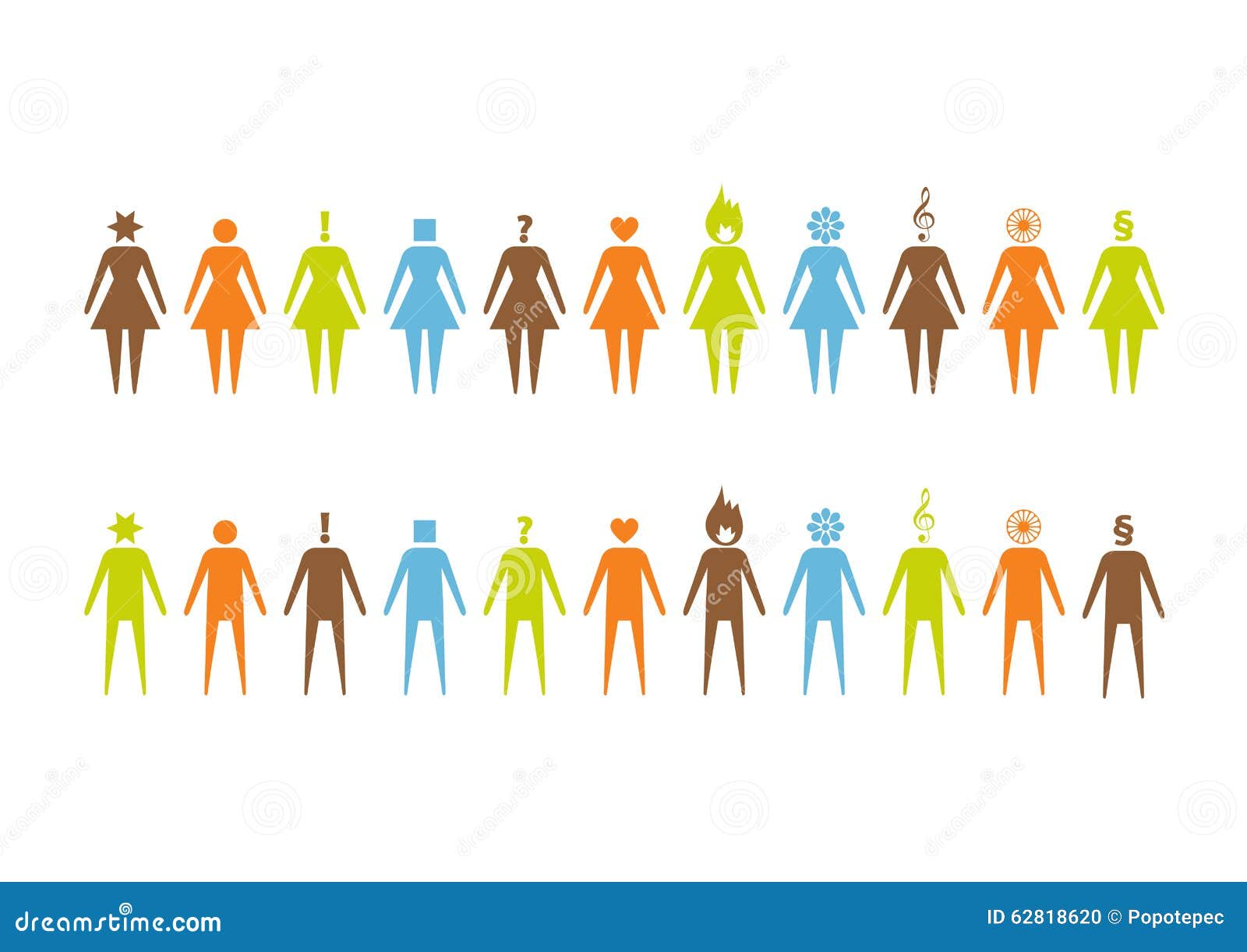 Set of people pictographs stock vector. Illustration of girl - 62818620