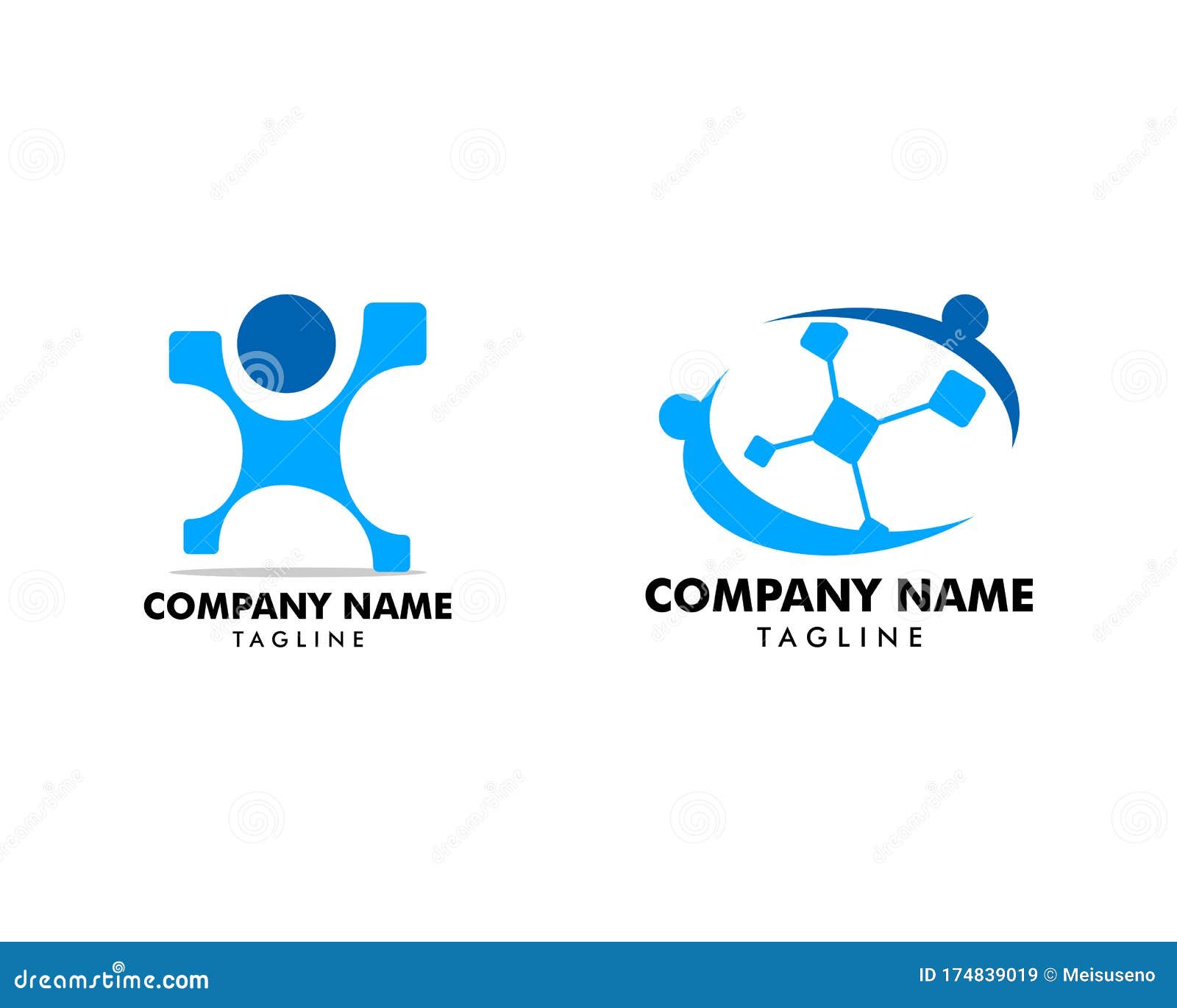 Set of People Technology Logo Template Design Vector Stock Vector ...