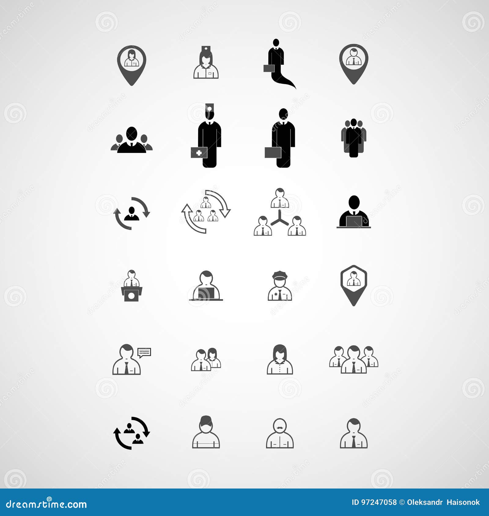 Set People Vector Design Icon Stock Vector - Illustration of head, icon ...
