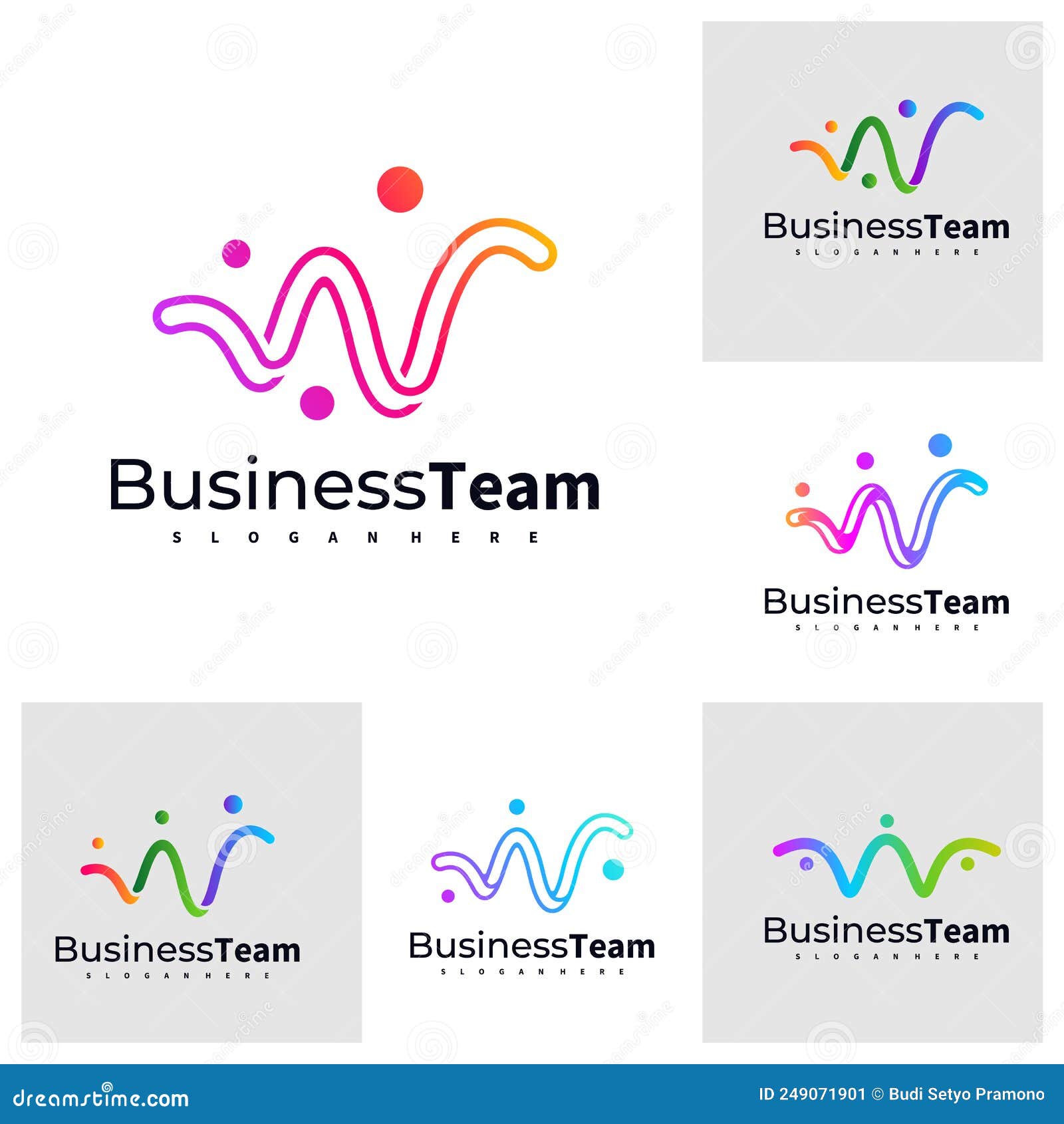 Set of People W Logo Design Vector Template, Initial W Logo Concepts ...