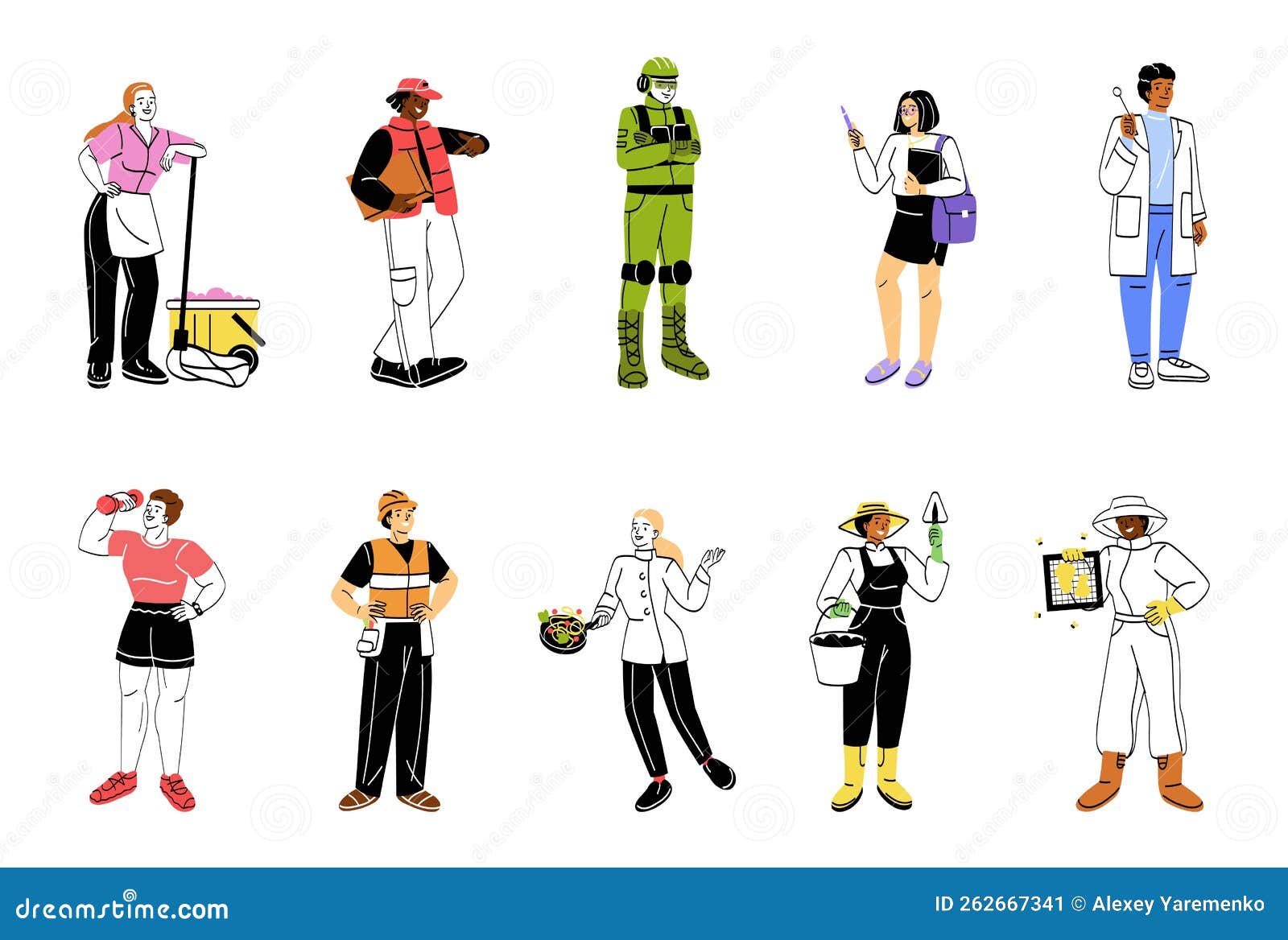 Set of People Working in Different Industries Stock Vector ... Set of People Working in Different Industries Stock Vector ...