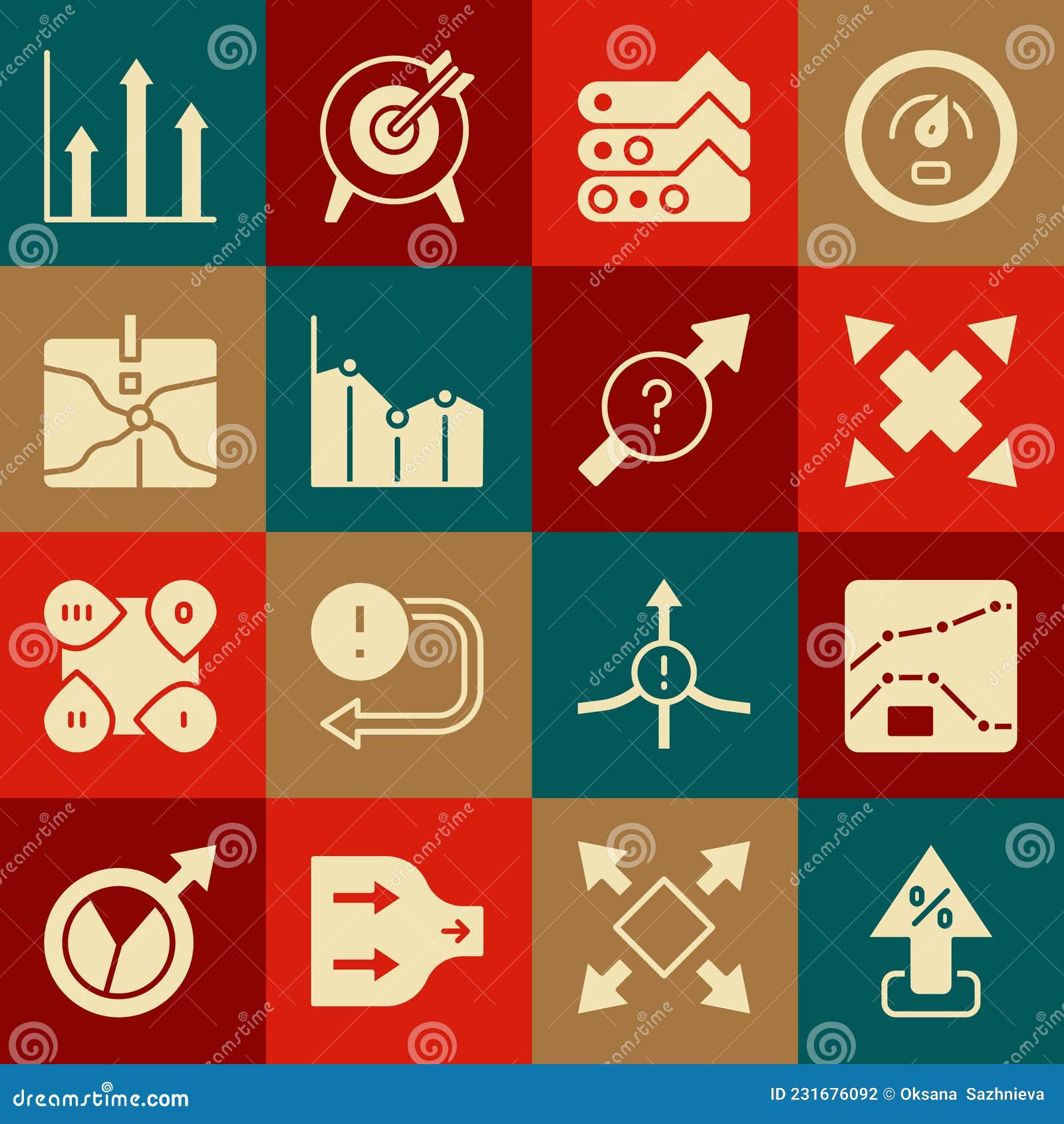 Set Percent Up Arrow, Graph, Chart, Diagram, Many Ways Directional, Pie Infographic ...