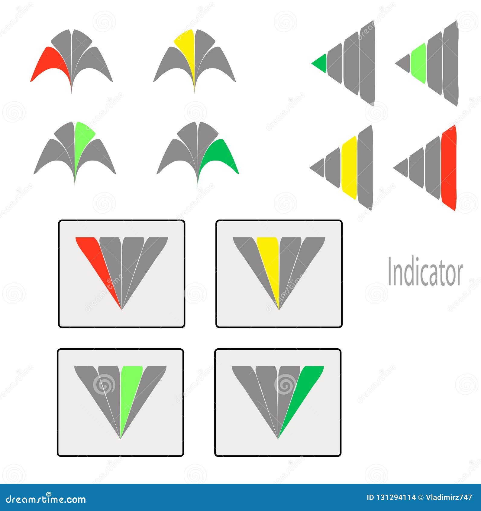 A Set of Performance Indicators from Shapes Stock Vector - Illustration ...