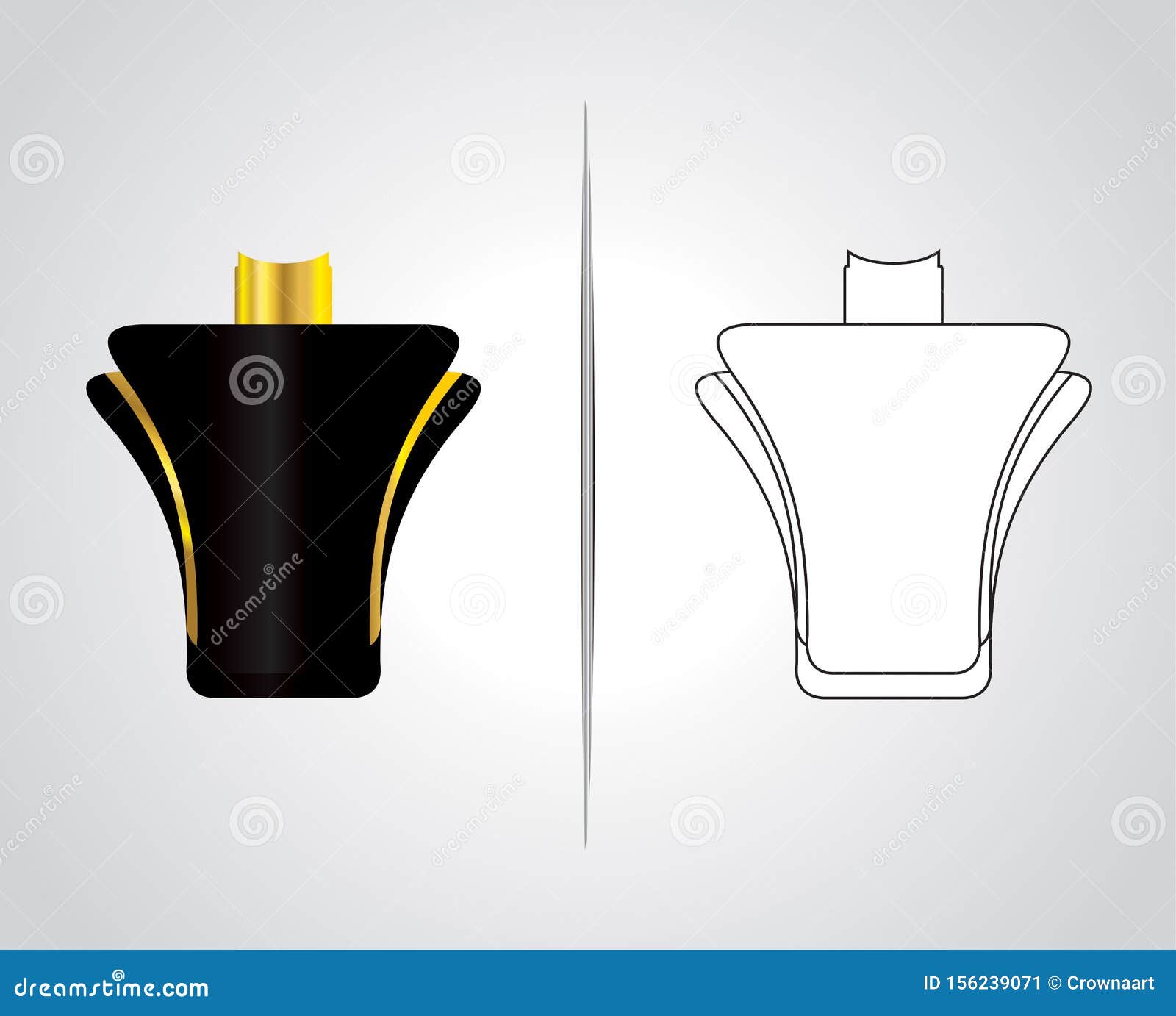 Perfume Bottle and Packaging Design Stock Illustration - Illustration ...