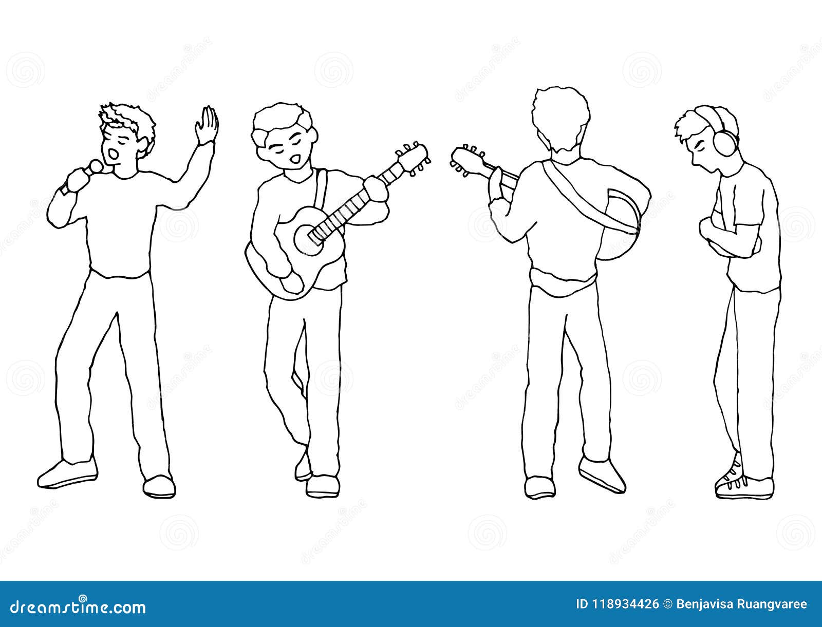 Set Person Activities Vector Doodle Hand Drawing Sketch Illustration ...