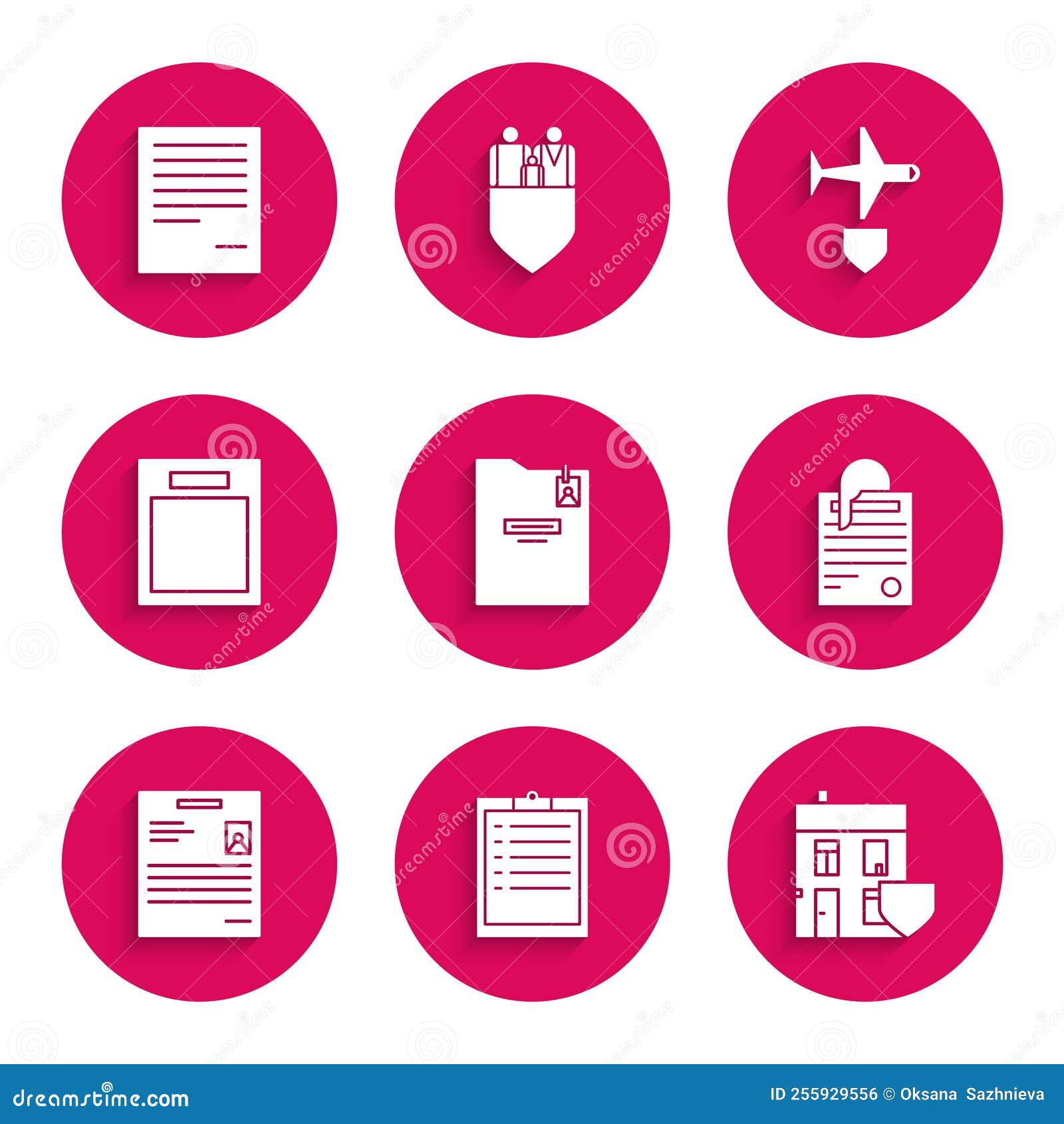 Set Personal Folder, Clipboard with Checklist, House Shield, File ...