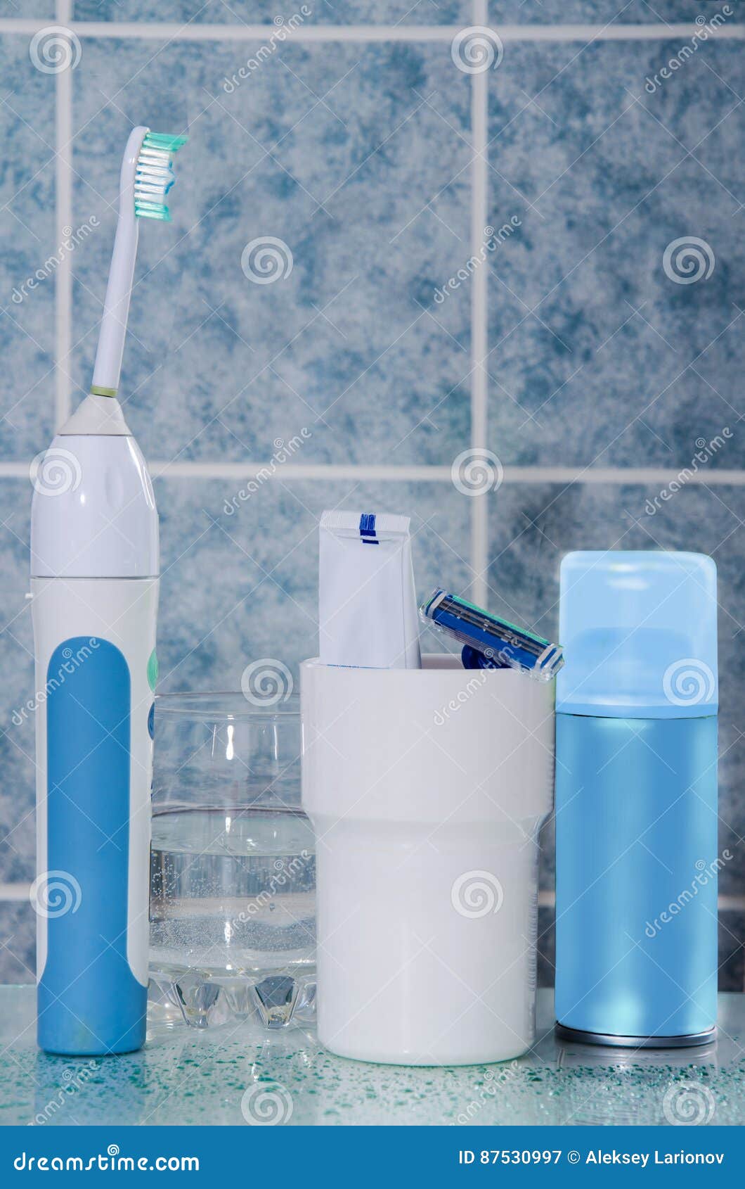 Set of personal hygiene stock image. Image of toothpaste - 87530997