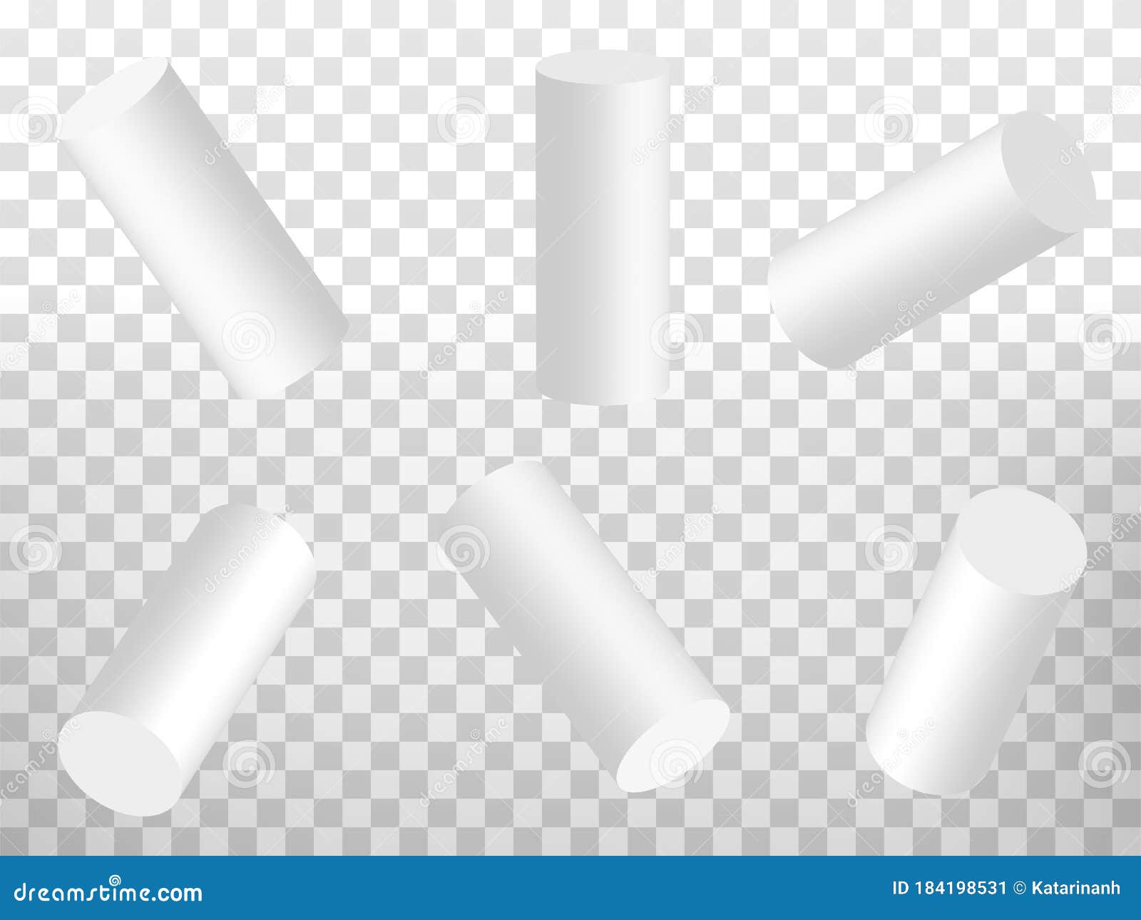 Set Of Perspective Projections 3d Hexagonal Prisms Model Icons On ...