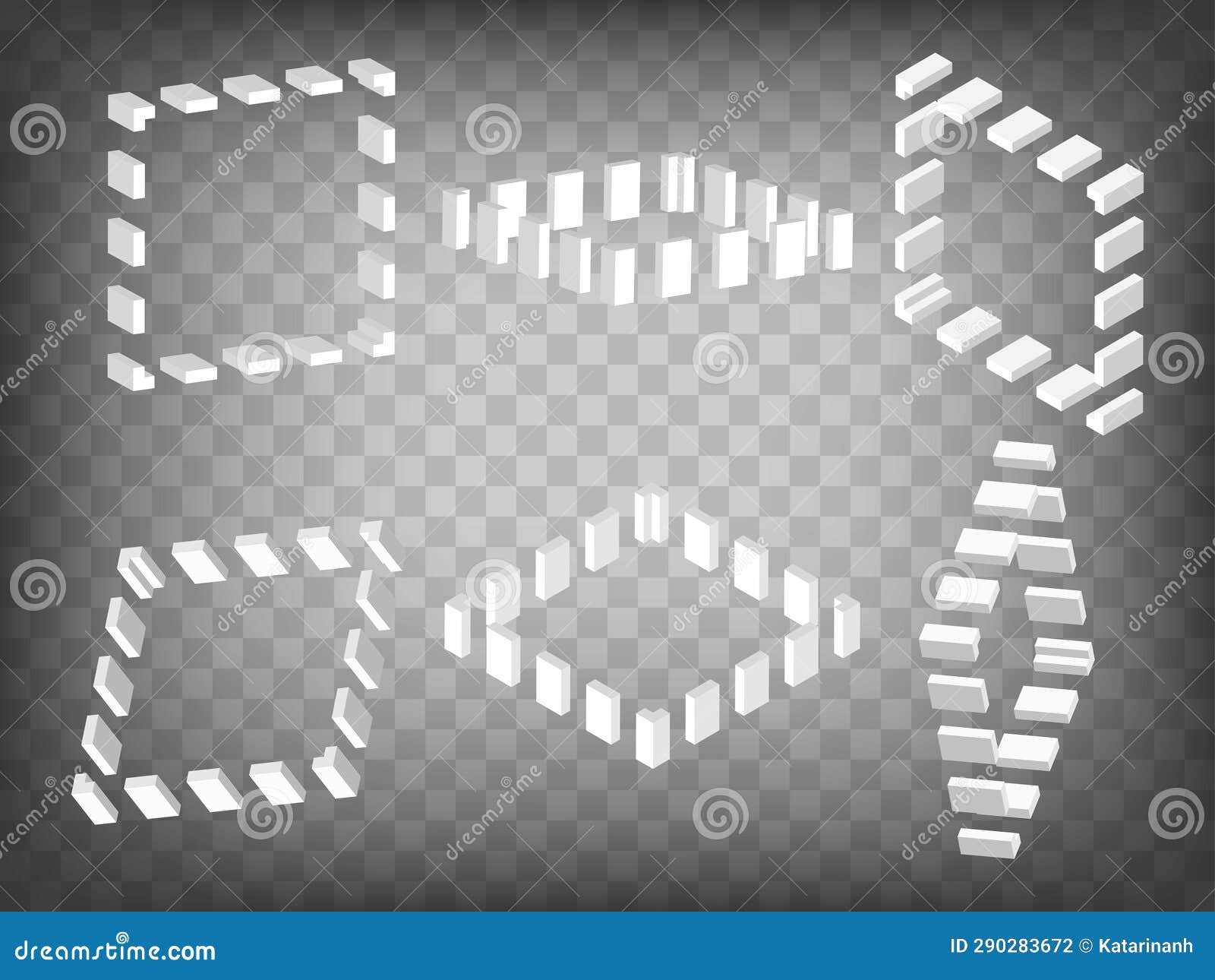 Set Of Perspective Projections 3d Email Symbol Model Icons On ...