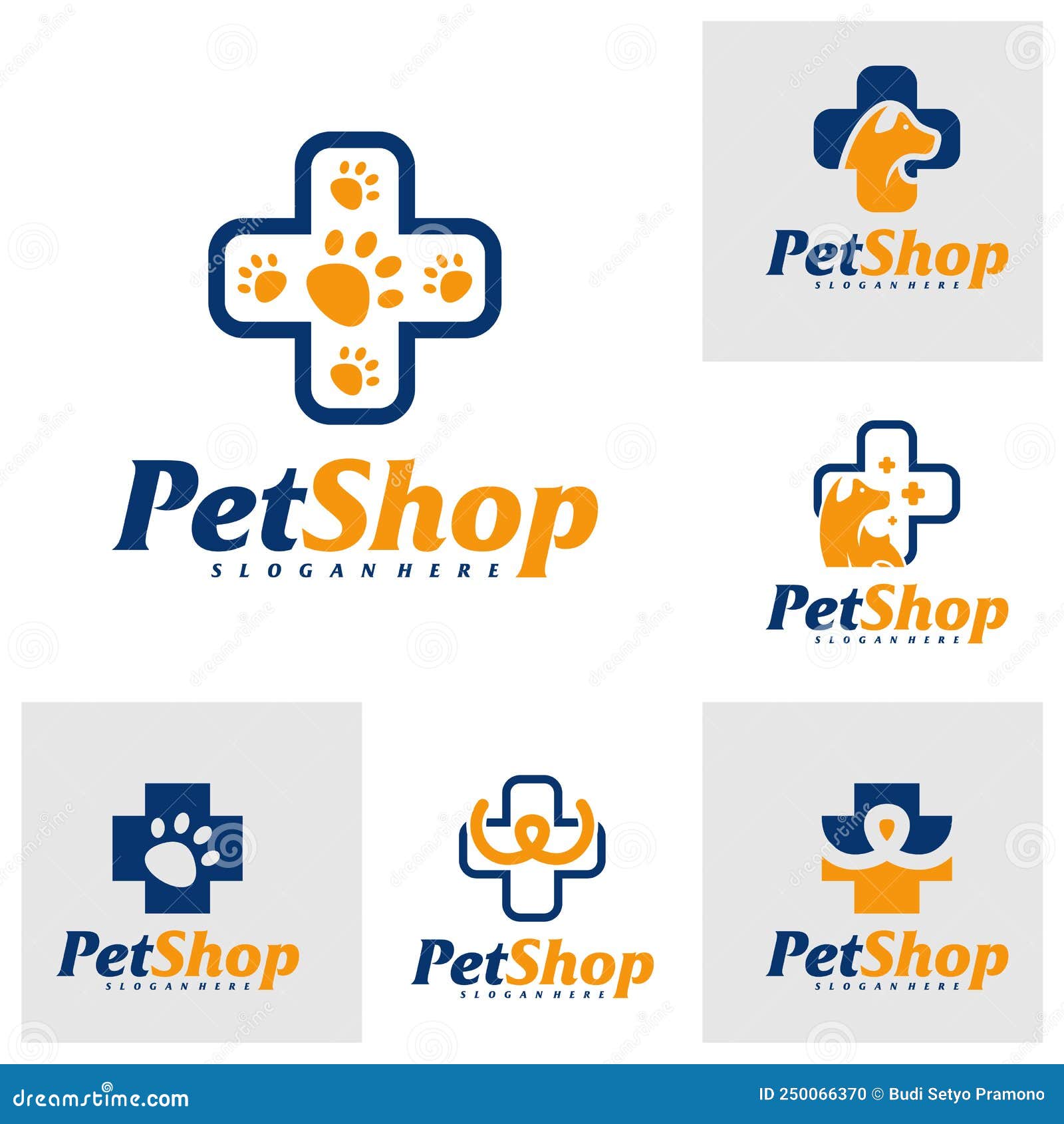 Set of Pet Health Logo Design Template. Pet Logo Concept Vector Stock ...