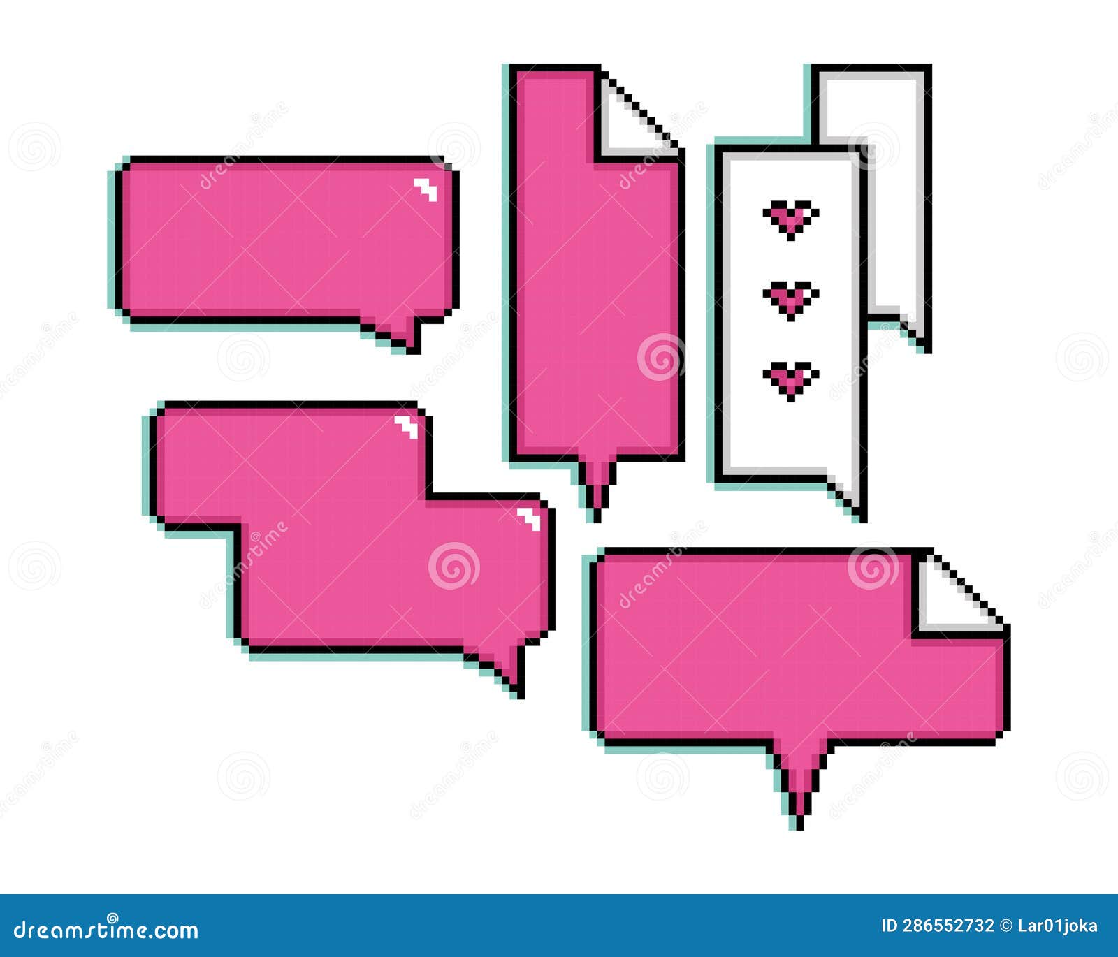 Set Pf Pixelated Comic Speech Bubble Chats Vector Stock Vector ...