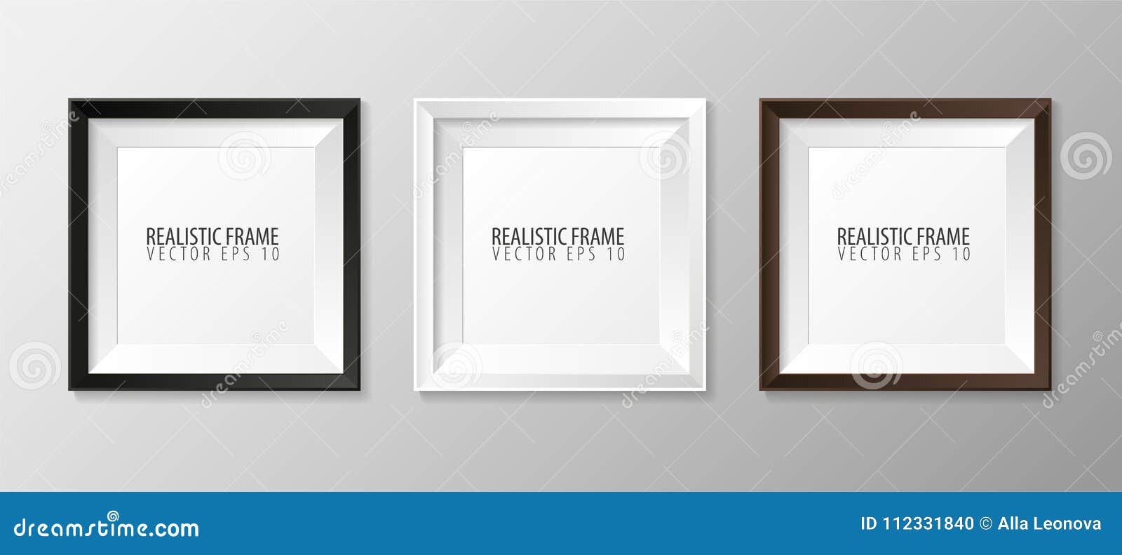 Set Pf Realistic Frames for Your Presentations. Vector Illustration ...