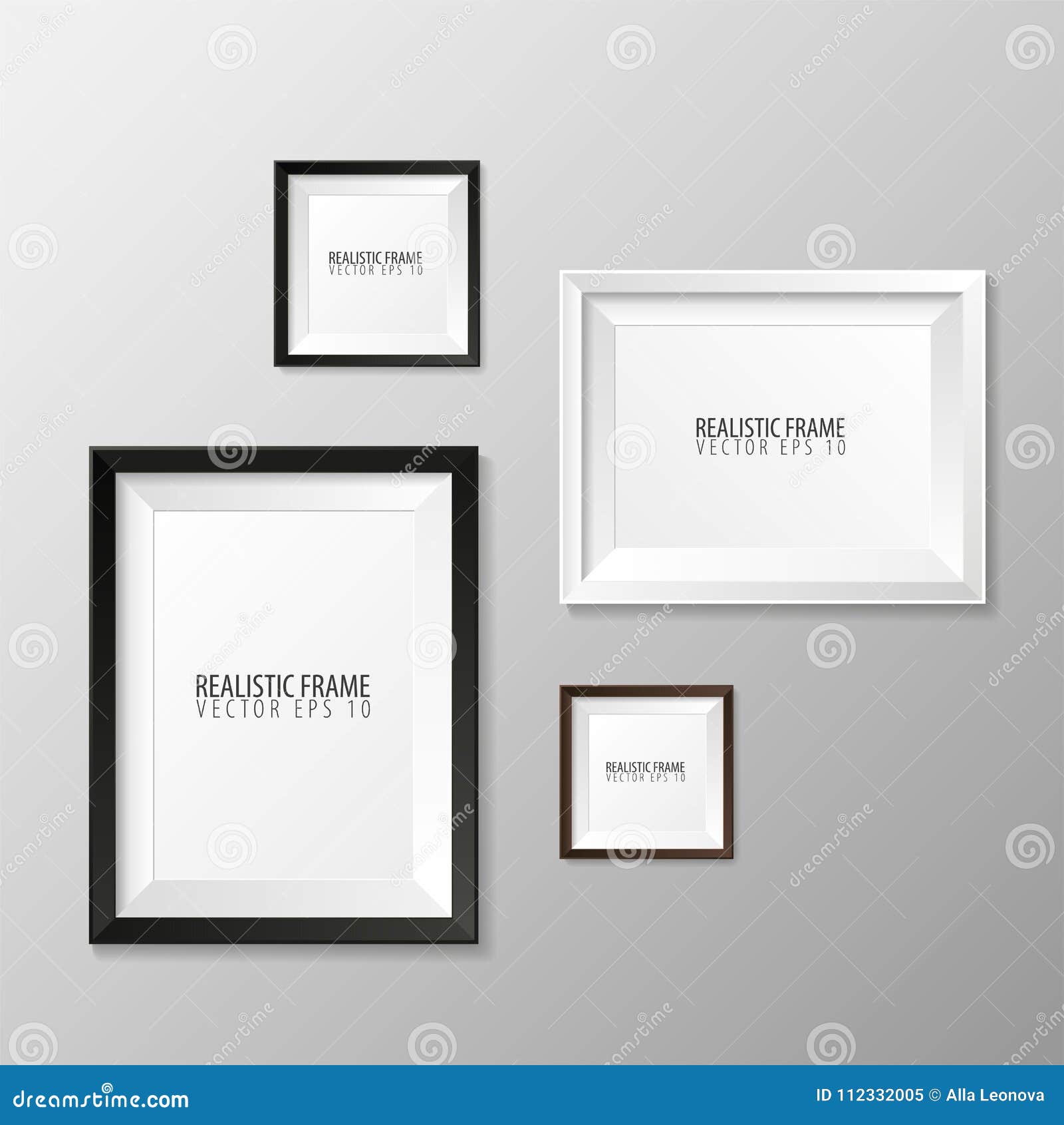 Set Pf Realistic Frames for Your Presentations. Vector Illustration ...