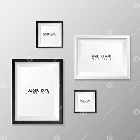 Set Pf Realistic Frames for Your Presentations. Vector Illustration ...
