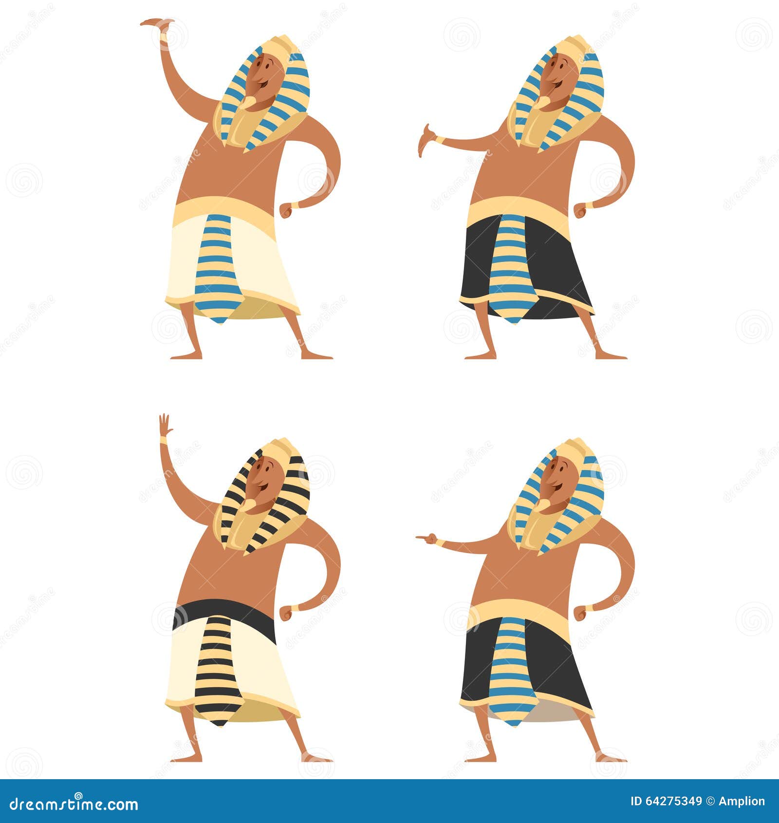 Set of Pharaons stock vector. Illustration of bible, cairo - 64275349