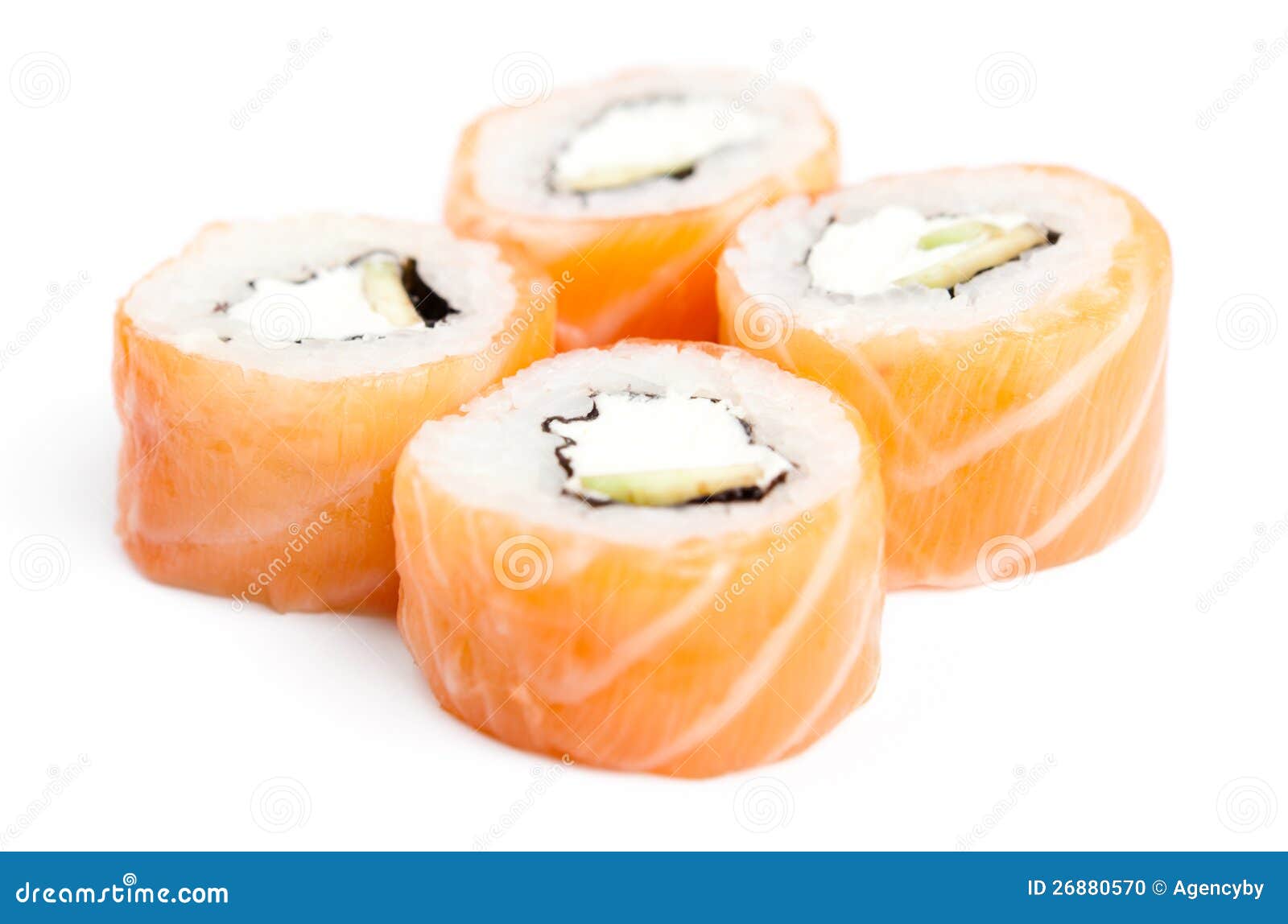 Set of philadelphia rolls stock photo. Image of background - 26880570