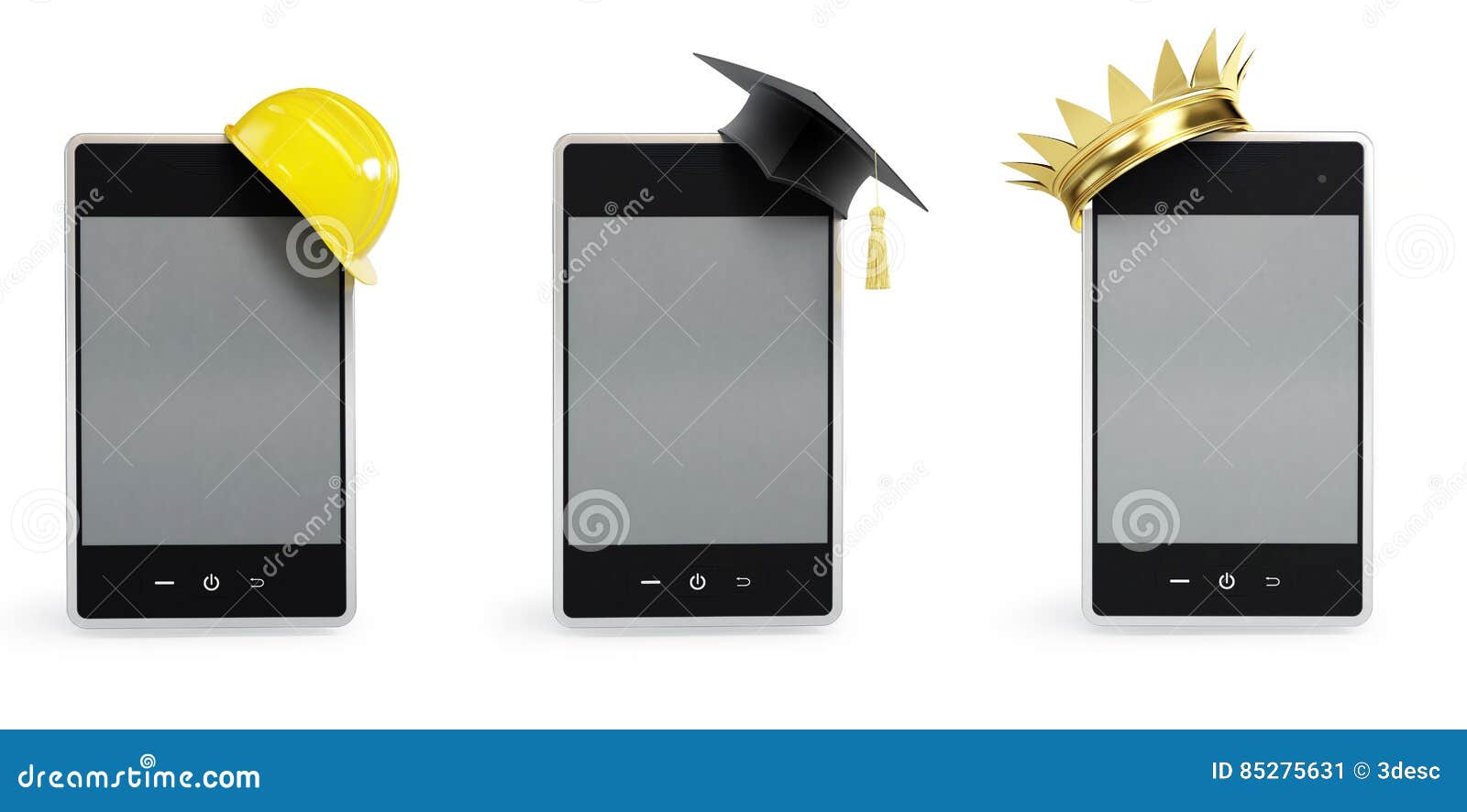 Set Phone , Different Activities. on a White Background Stock ...