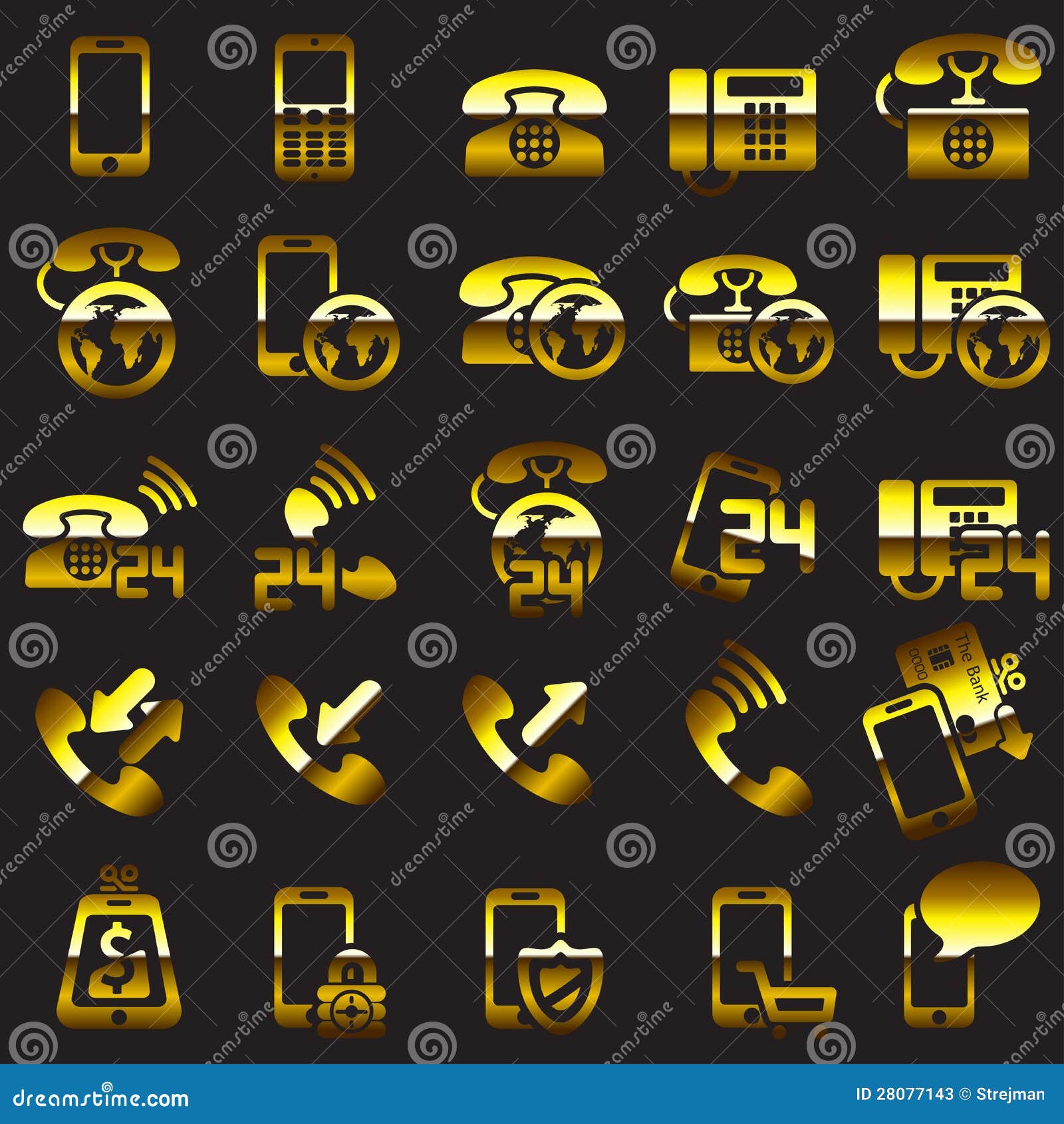 Set of phone icons stock vector. Illustration of isolated - 28077143