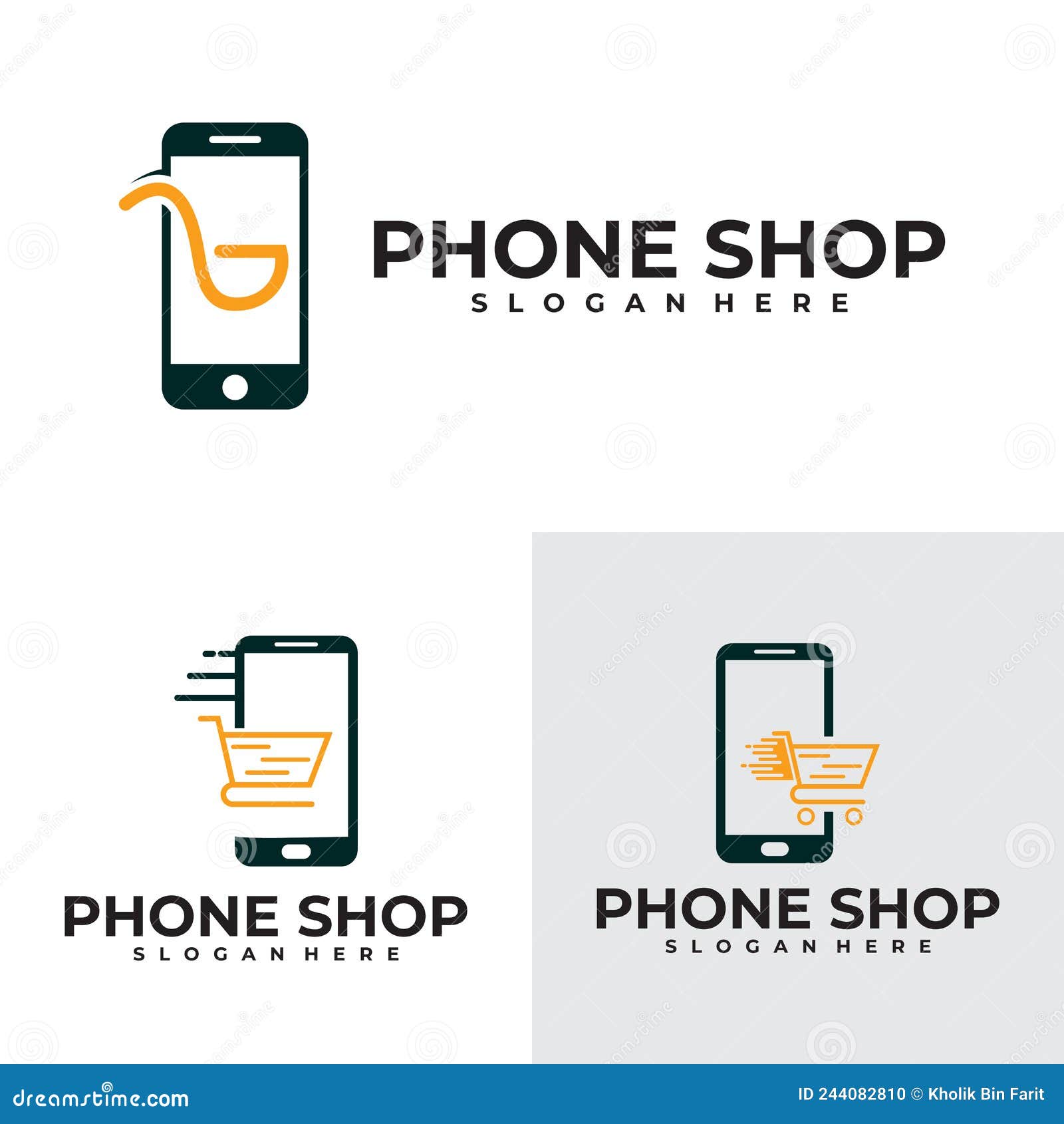 Set of Phone Logo Vector Design Template Stock Vector - Illustration of ...