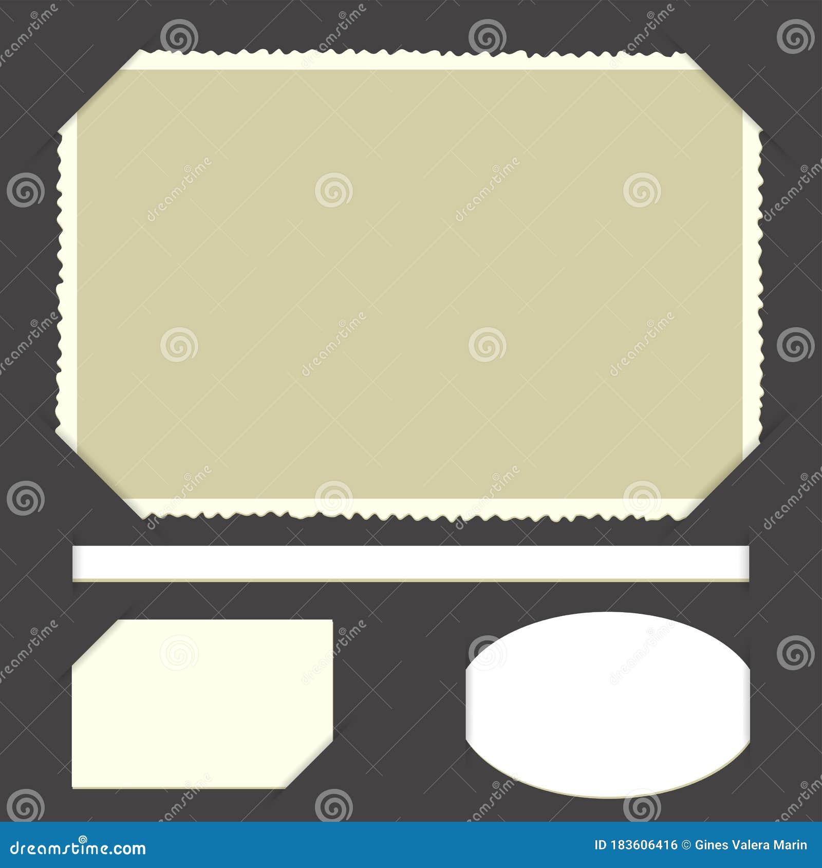 Set Of Photo Borders For Masking Images. Different Shapes Royalty-Free ...