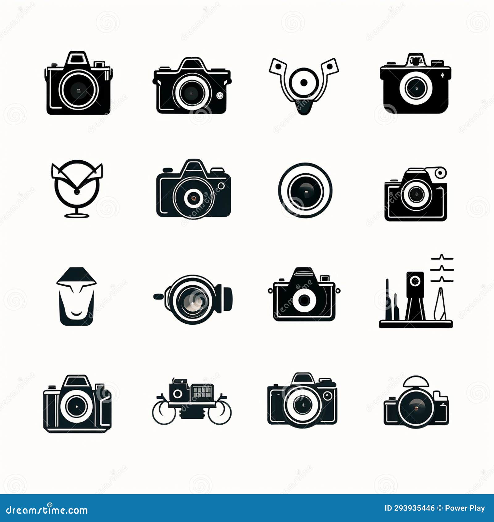 Set of Photo Camera Icons. Flat Design. Vector Illustration Stock ...