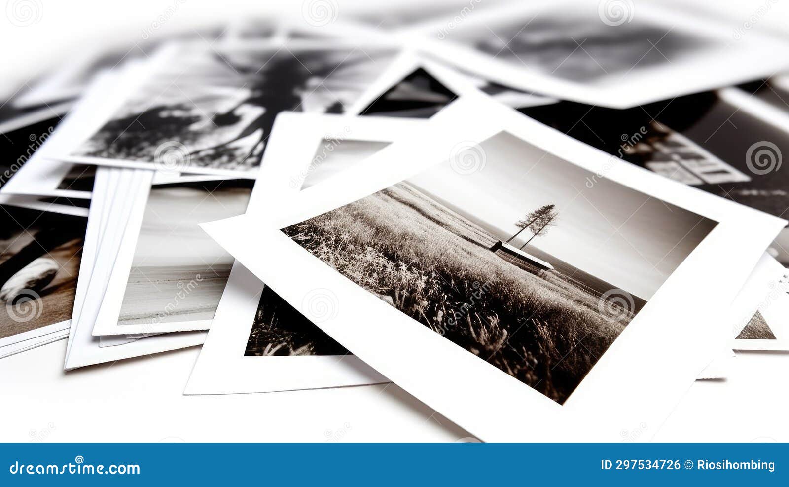 Set of Photo Collection Prints Black and White Stock Illustration ...