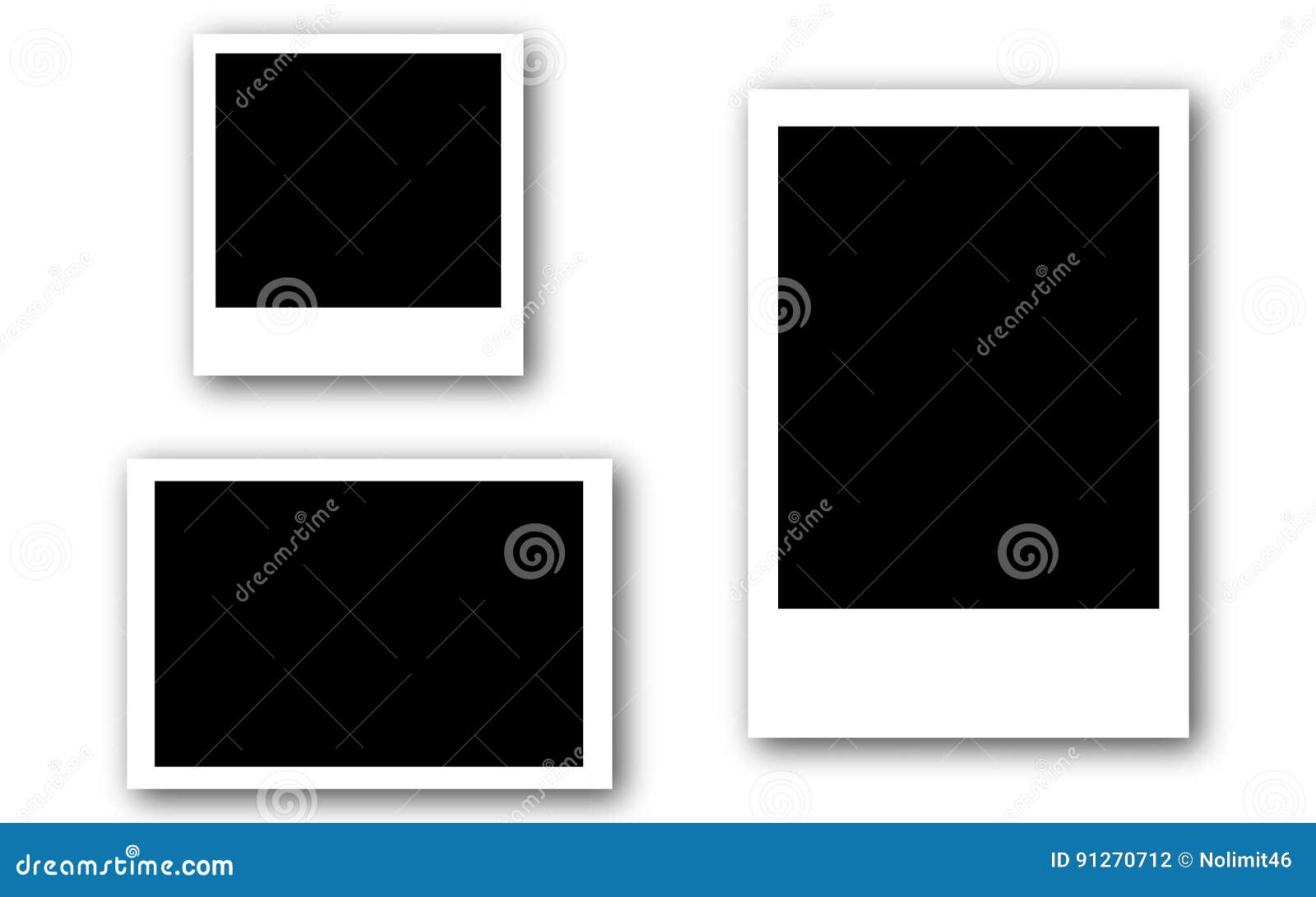 Set of Photo Frames with Tape Stock Vector - Illustration of photoalbum ...