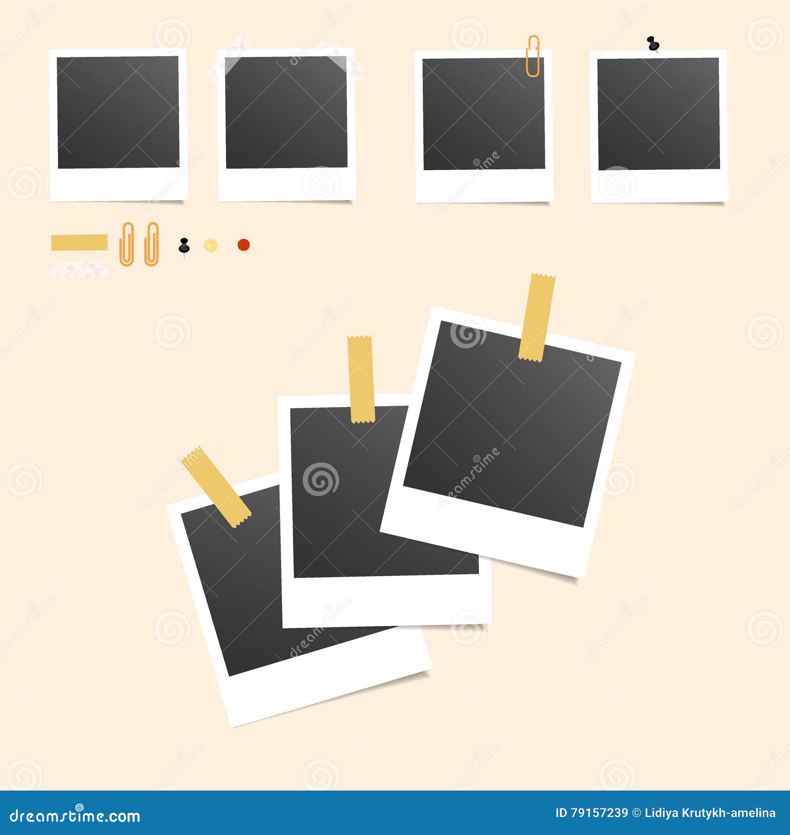 Set of Photo Frames, Vector Eps10 Illustration Stock Vector ...