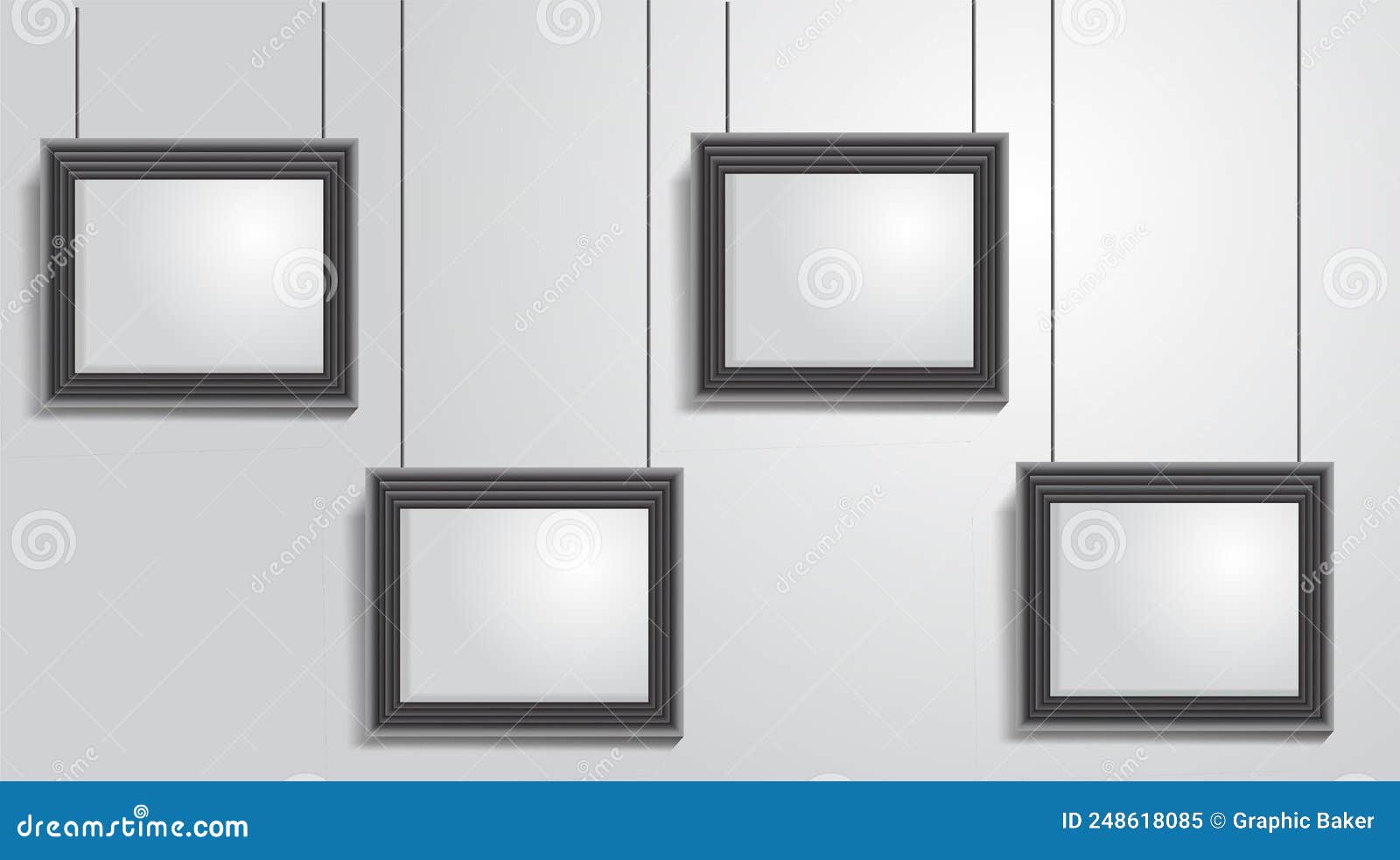 Set of Photo Hanging Frames Vector. Stock Vector - Illustration of ...