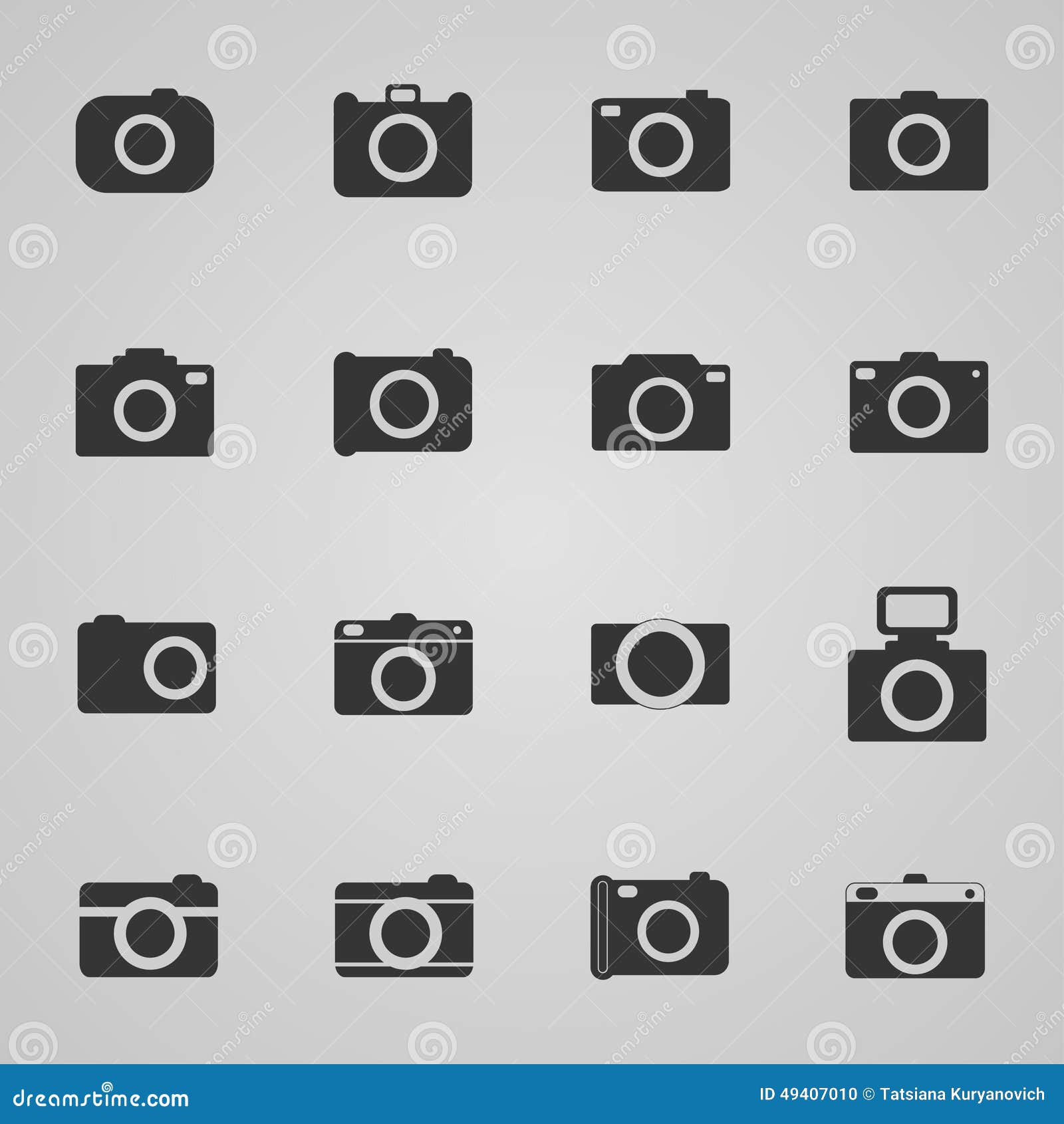 Set of Photo Icons, Illustration Stock Vector - Illustration of ...