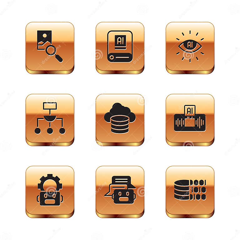 Set Photo Retouching, Robot Setting, Chat, Cloud Database, Algorithm, Artificial Intelligence AI ...