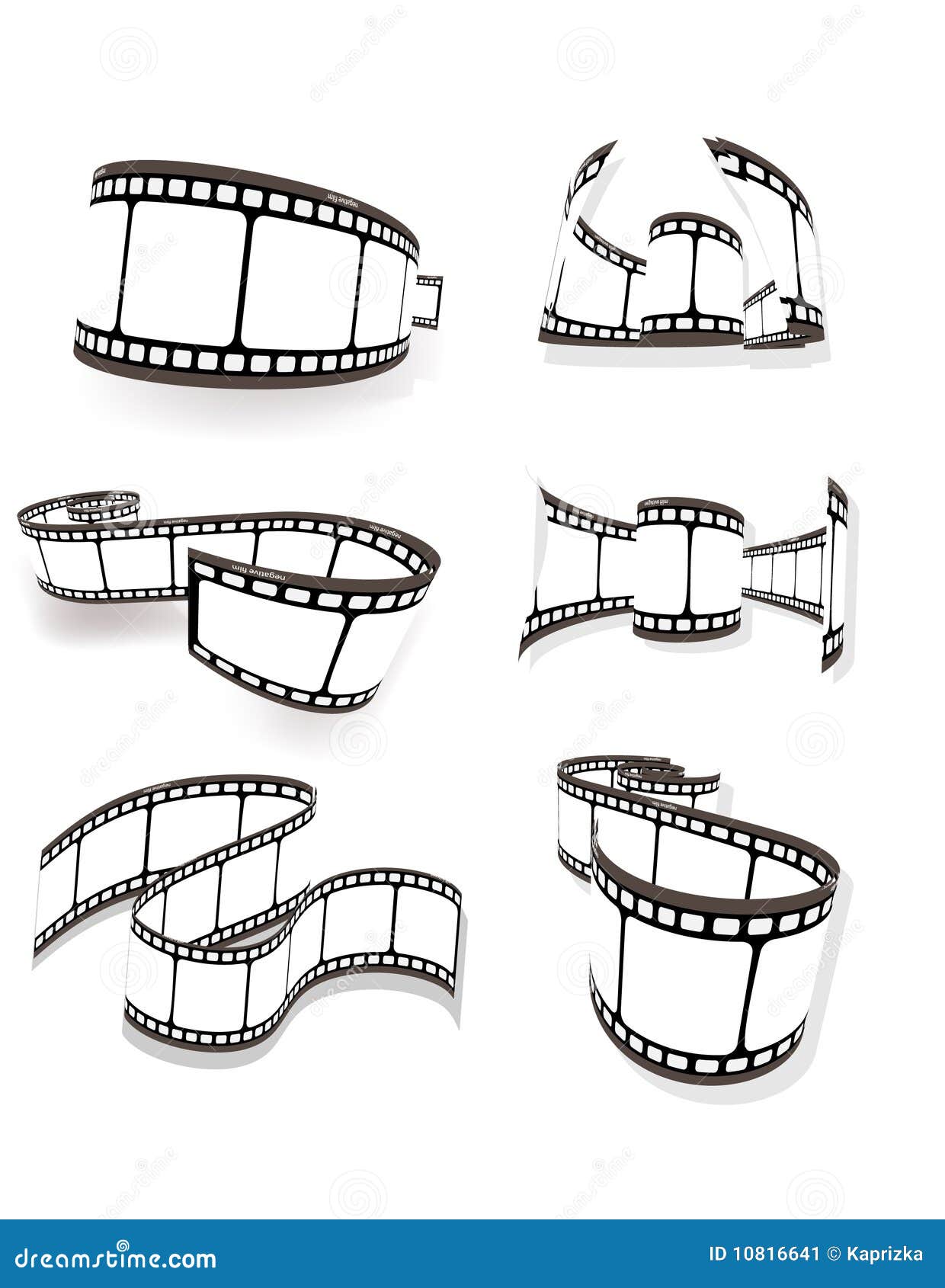 Set of photographic film stock vector. Illustration of graphics - 10816641